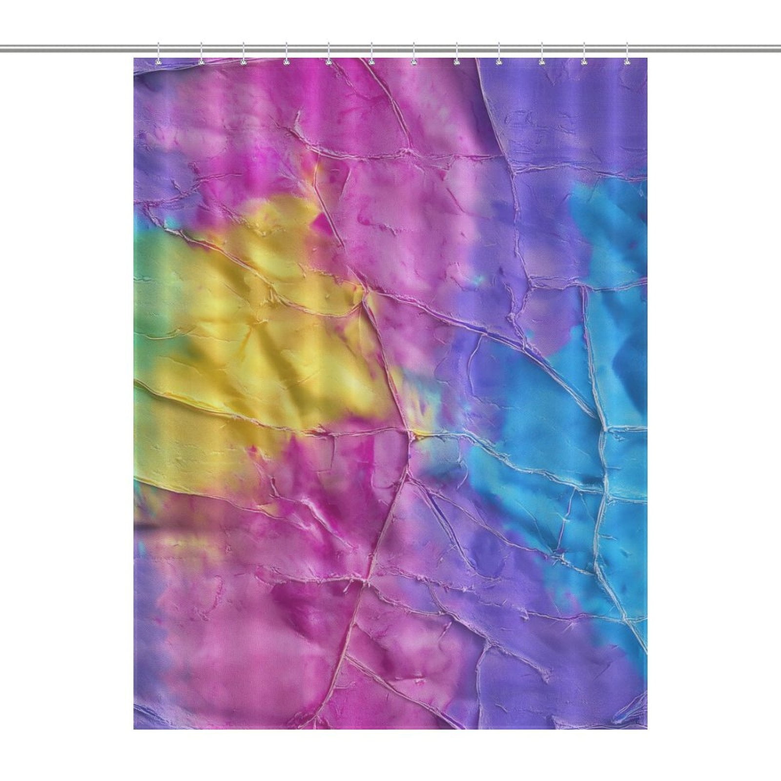 Colorful Tie Dye Vortex Shower Curtains - Bath Shower Curtain Set with ...
