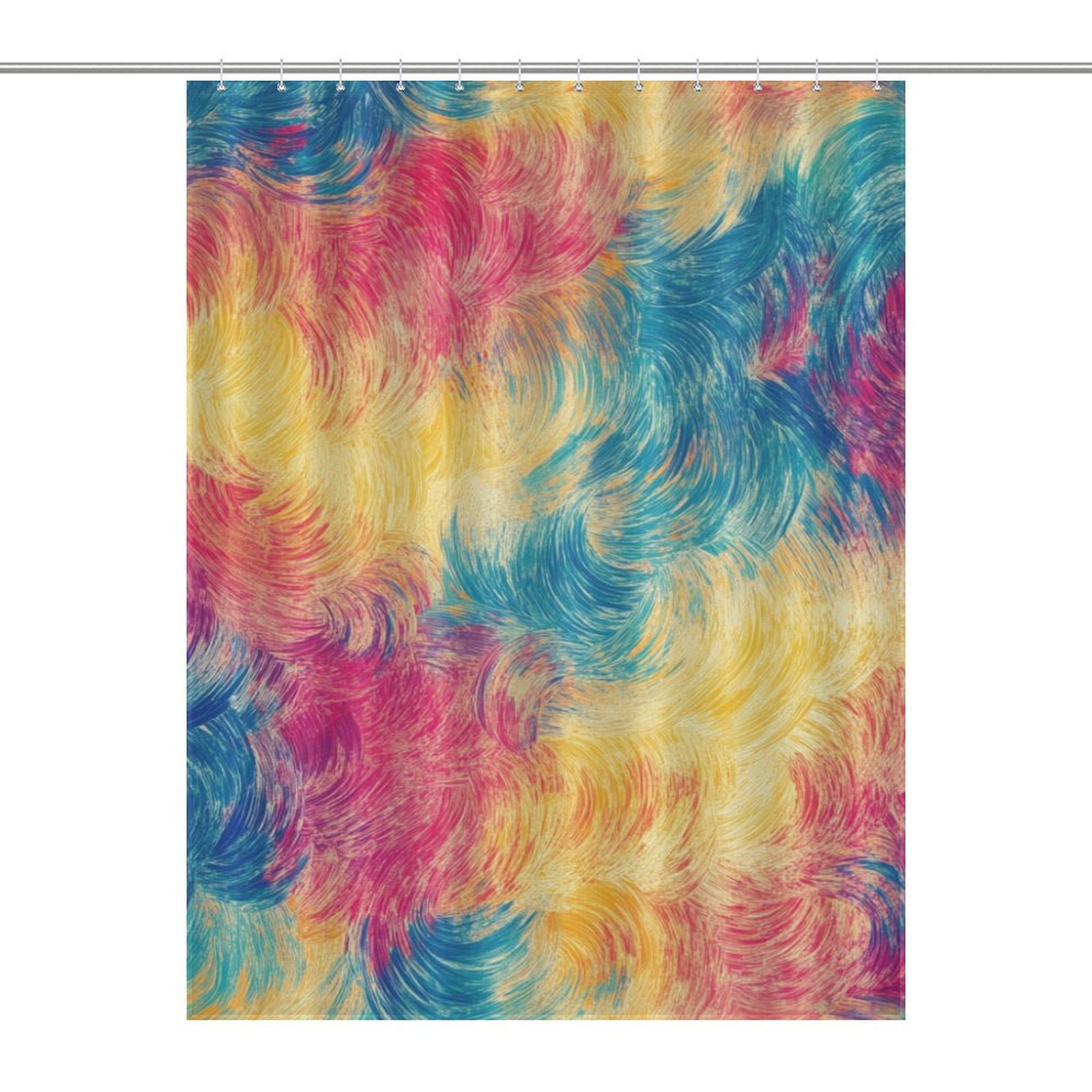 Colorful Tie Dye Vortex Shower Curtains - Bath Shower Curtain Set with ...