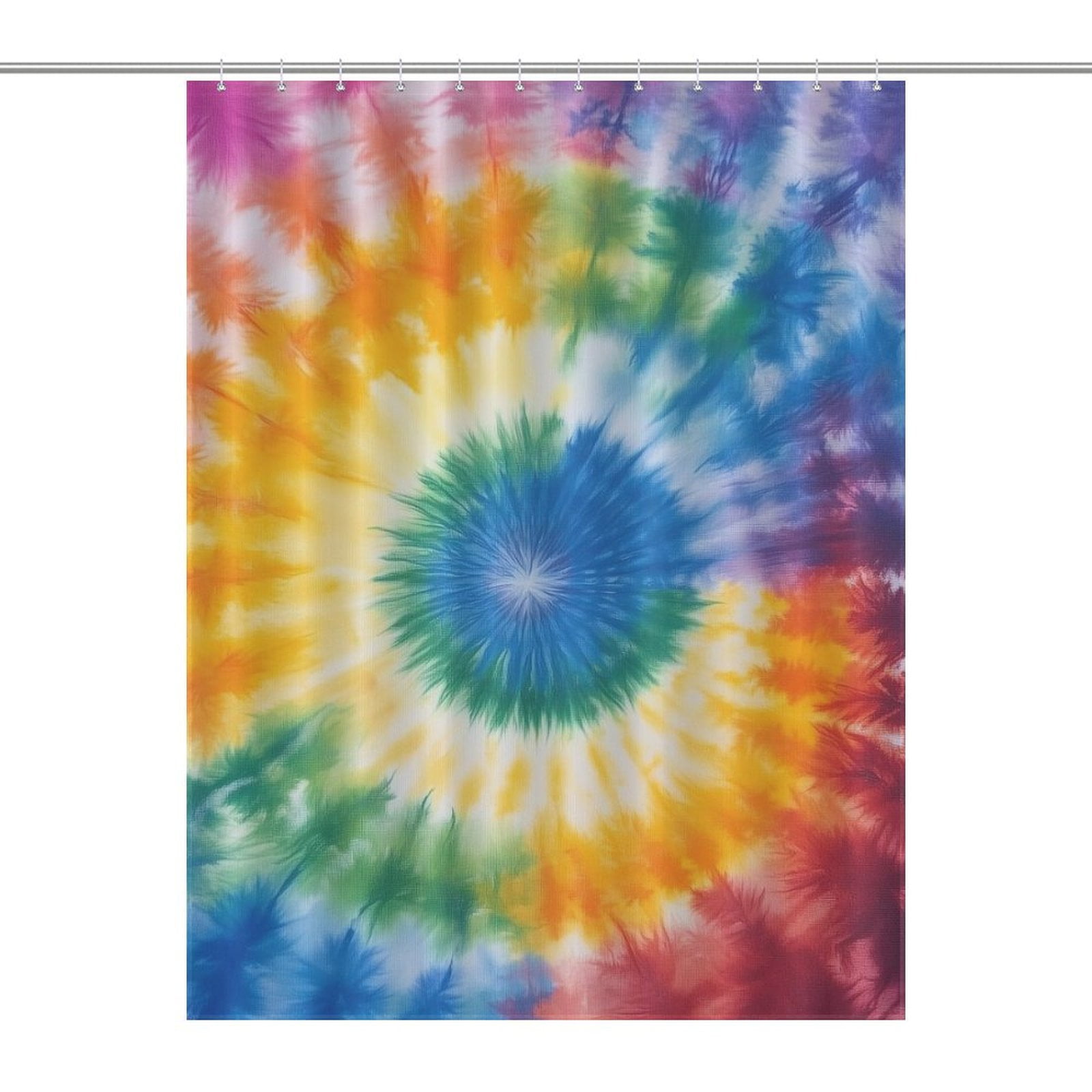 Colorful Tie Dye Vortex Shower Curtains - Bath Shower Curtain Set with ...