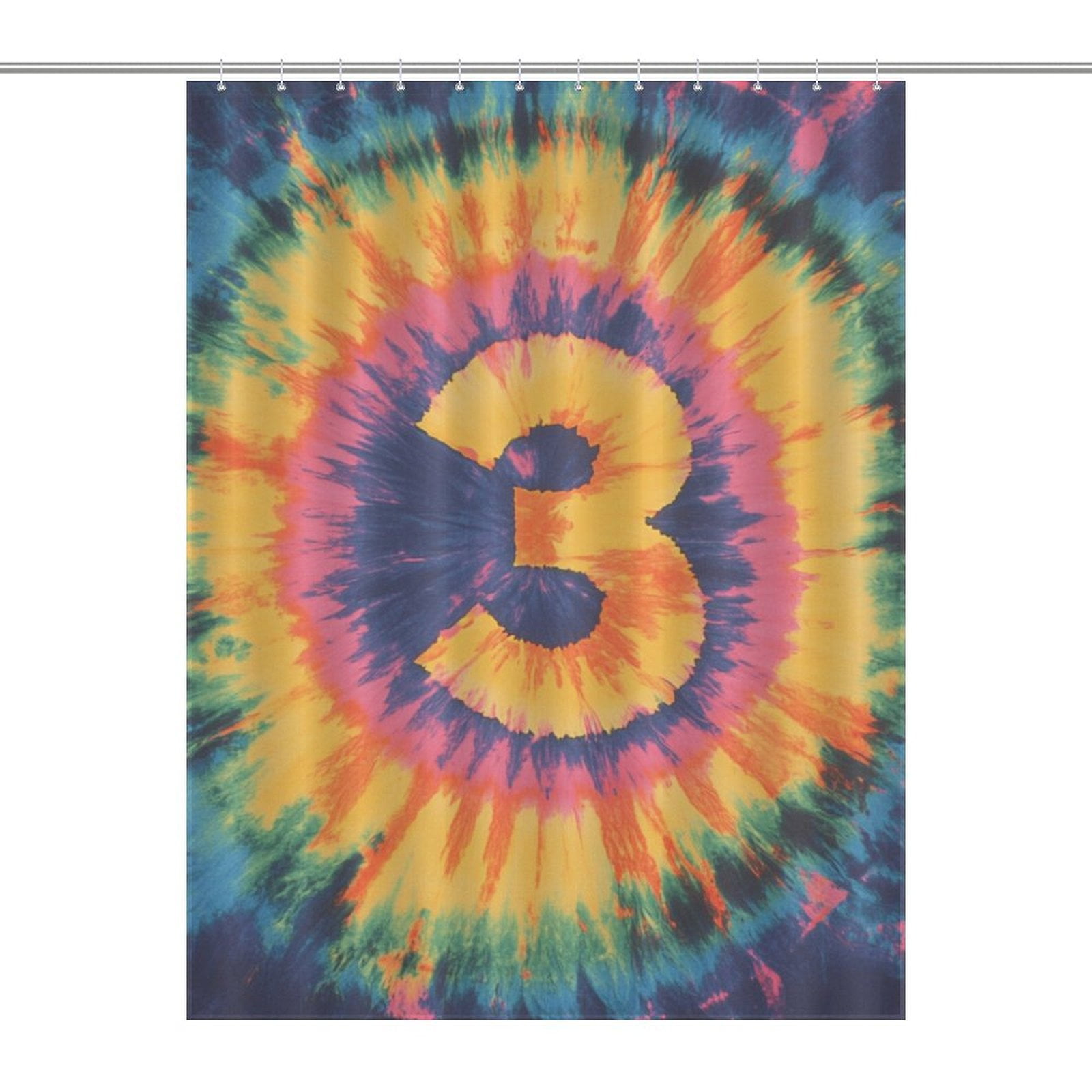 Colorful Tie Dye Vortex Shower Curtains - Bath Shower Curtain Set with ...