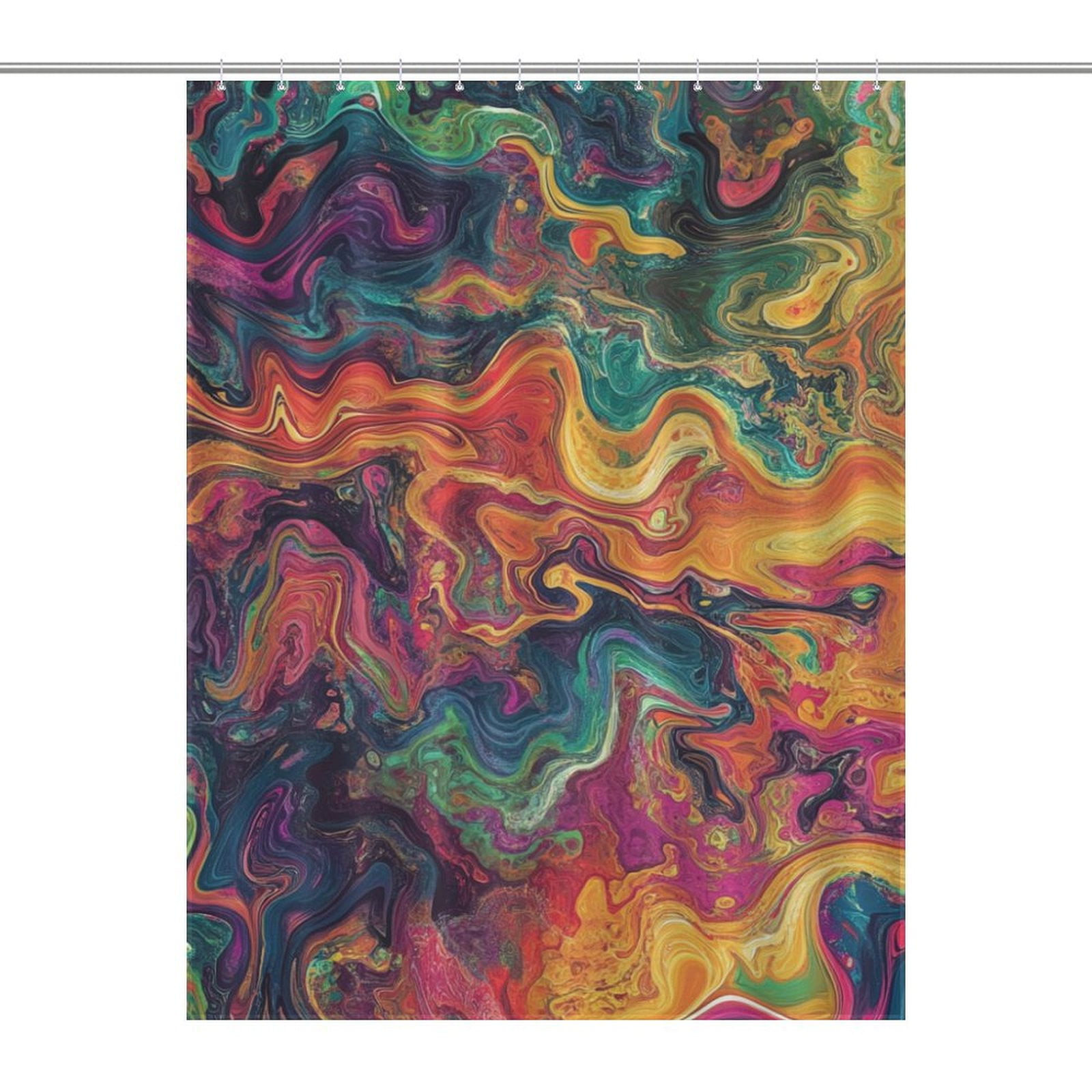 Colorful Tie Dye Vortex Shower Curtains - Bath Shower Curtain Set with ...