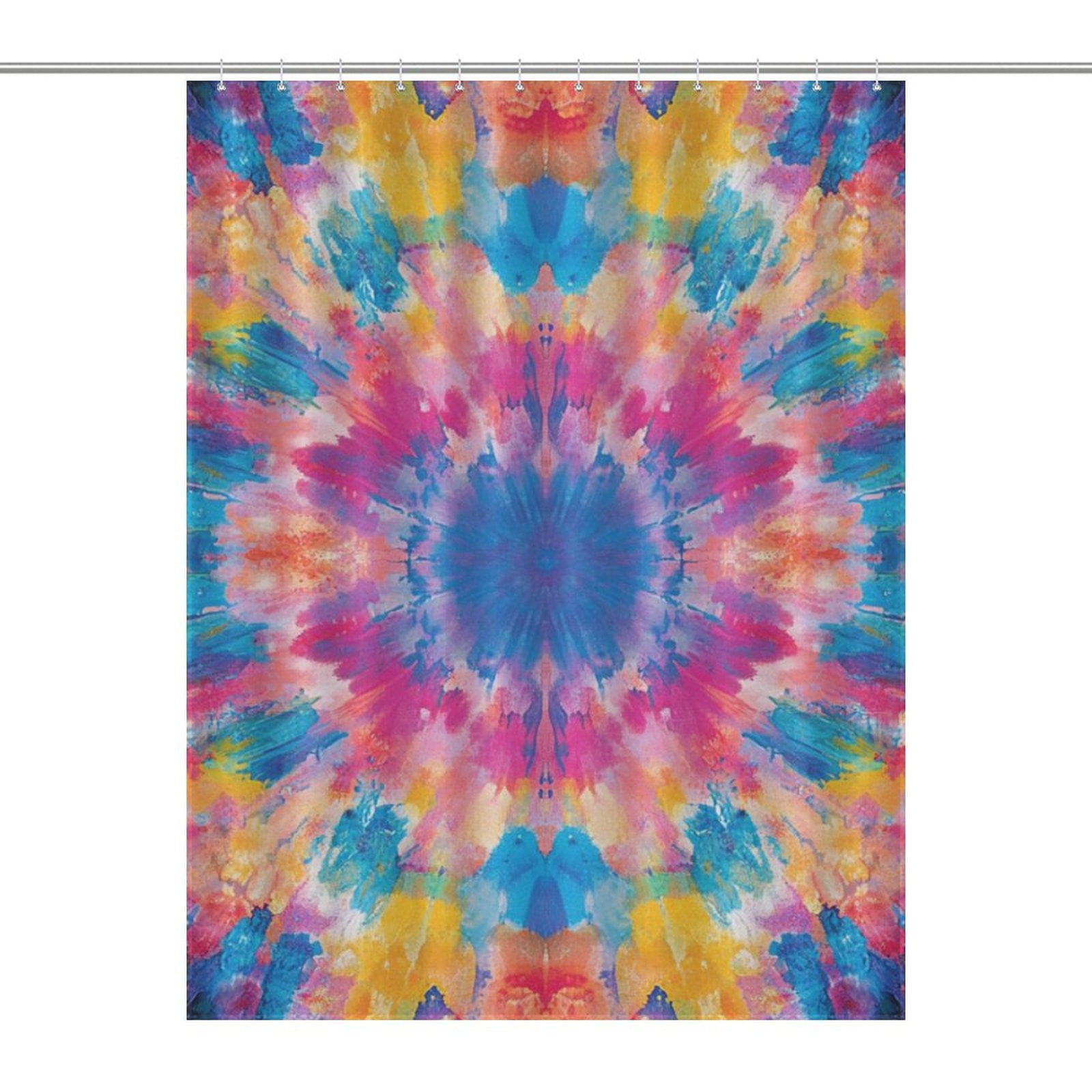 Colorful Tie Dye Vortex Shower Curtains - Bath Shower Curtain Set with ...
