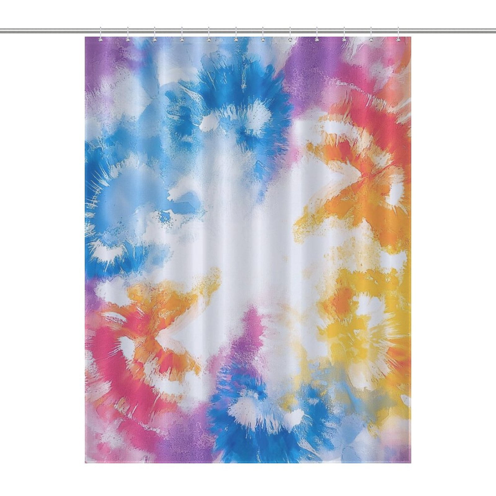 Colorful Tie Dye Vortex Shower Curtains - Bath Shower Curtain Set with ...