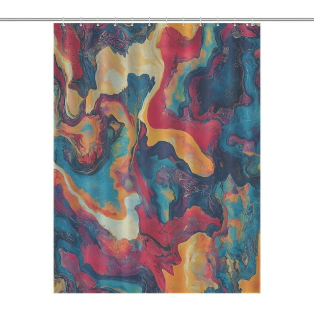 Colorful Tie Dye Vortex Shower Curtains - Bath Shower Curtain Set with ...