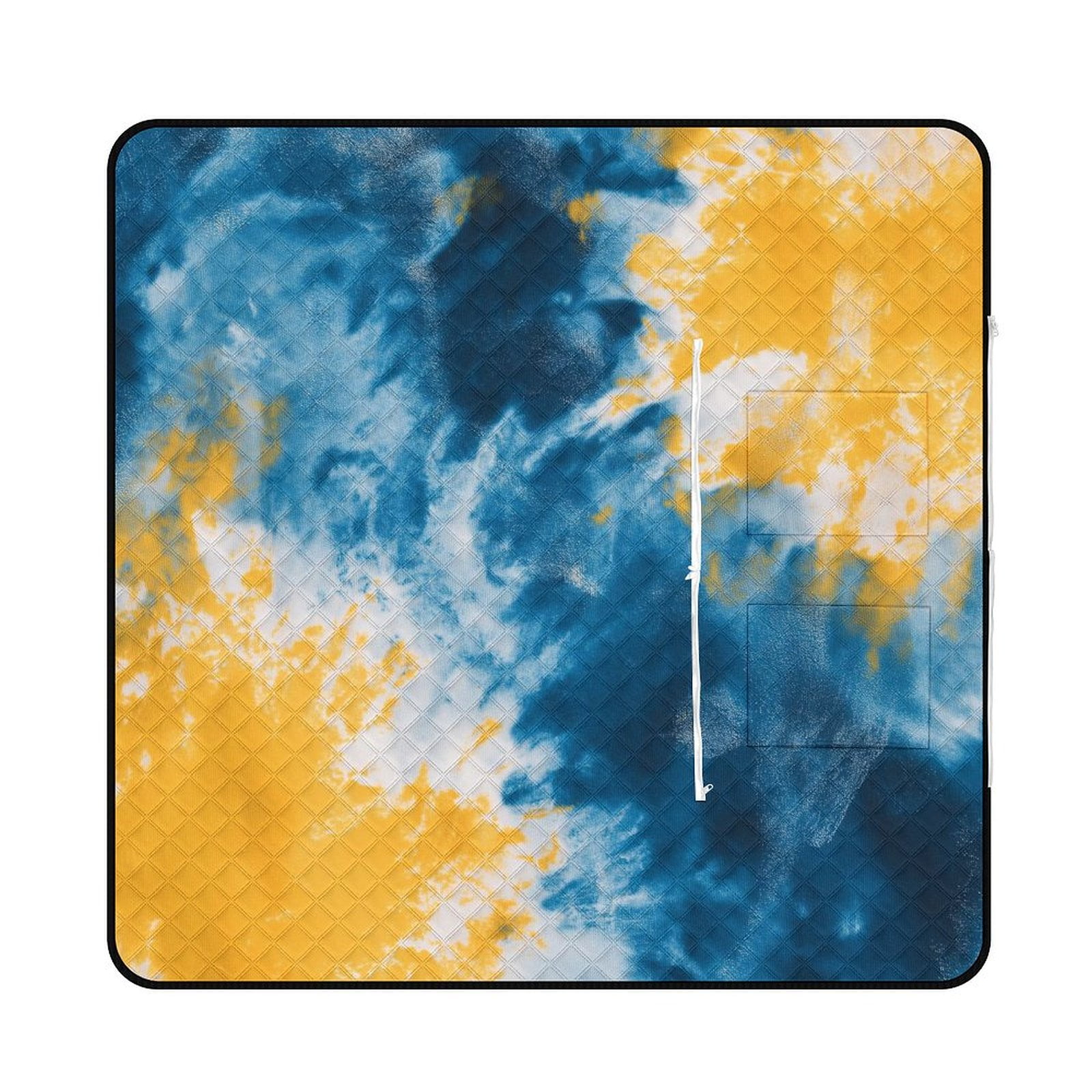 Colorful Tie Dye Vortex Waterproof Picnic Blanket with Foldable Zipper ...