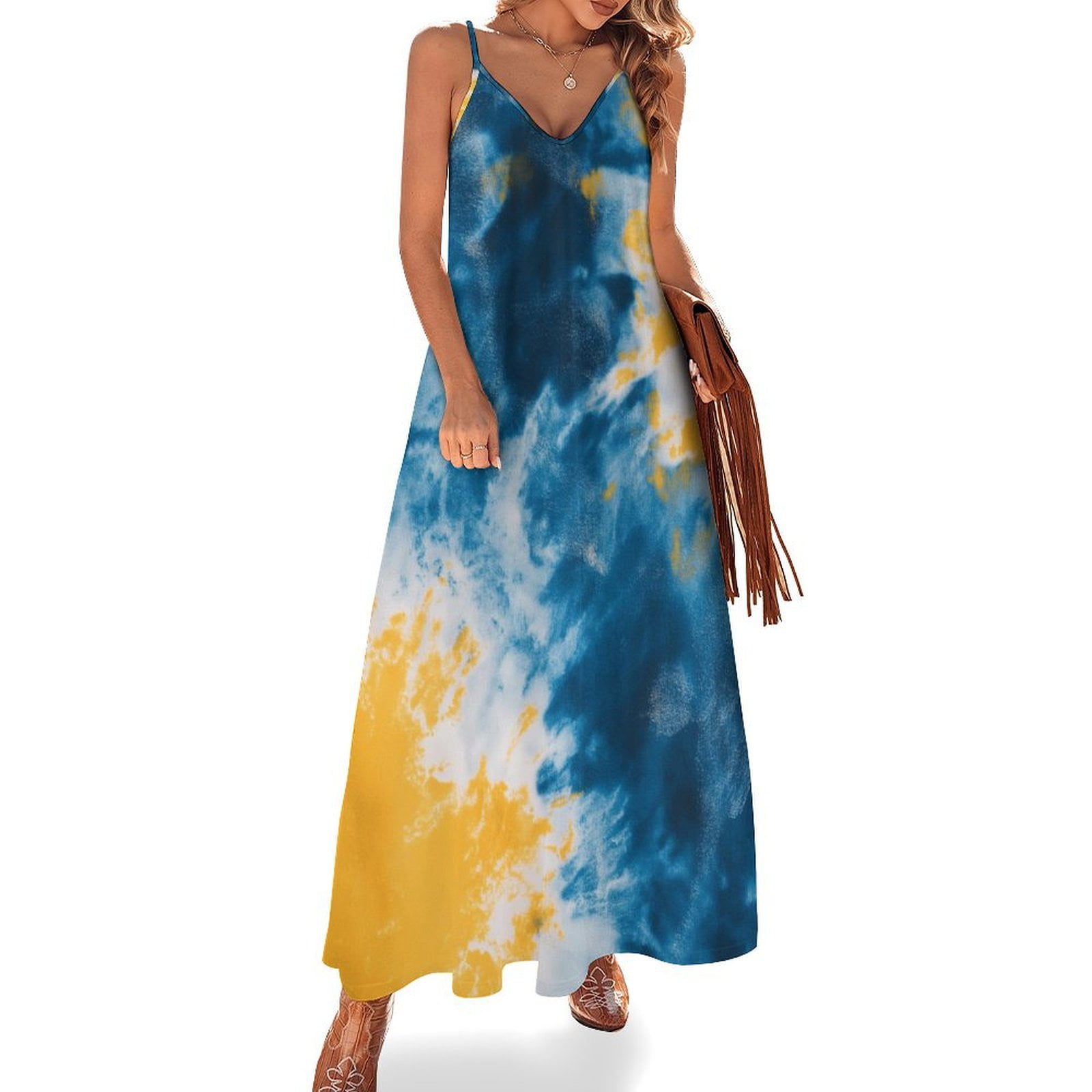 Colorful Tie Dye Vortex Women's Summer Dresses 2025 Beach Casual ...