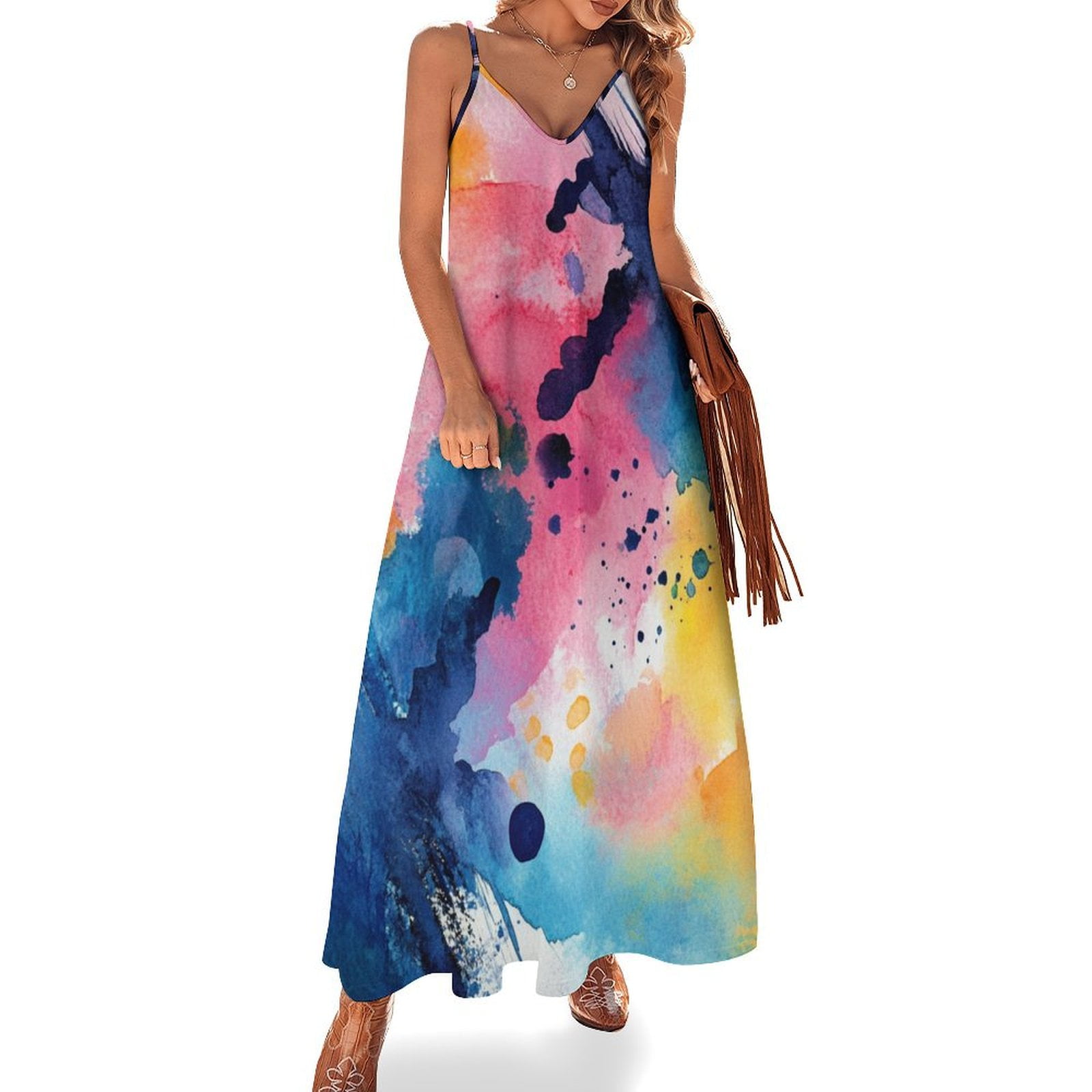 Colorful Tie Dye Vortex Women's Summer Dresses 2025 Beach Casual ...