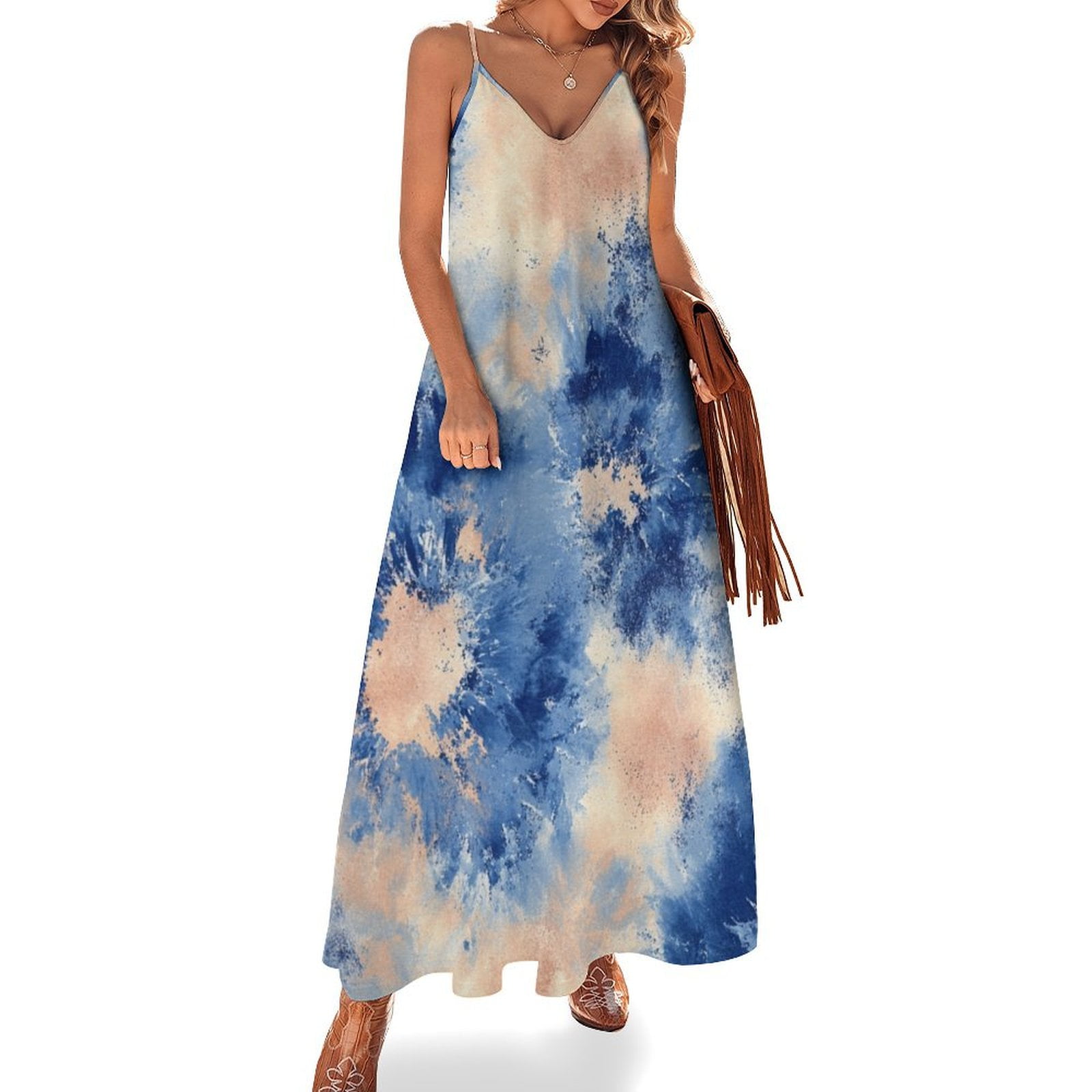 Colorful Tie Dye Vortex Women's Summer Dresses 2025 Beach Casual ...