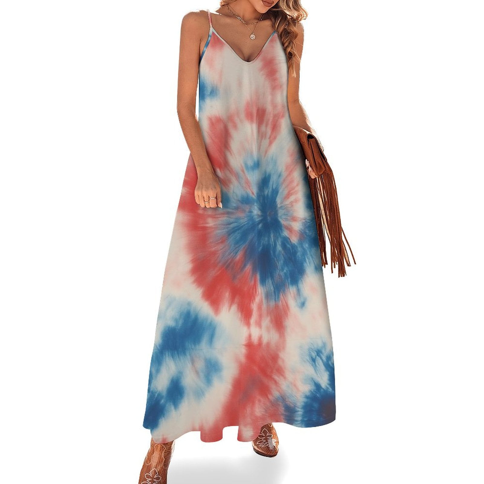 Colorful Tie Dye Vortex Women's Summer Dresses 2025 Beach Casual ...