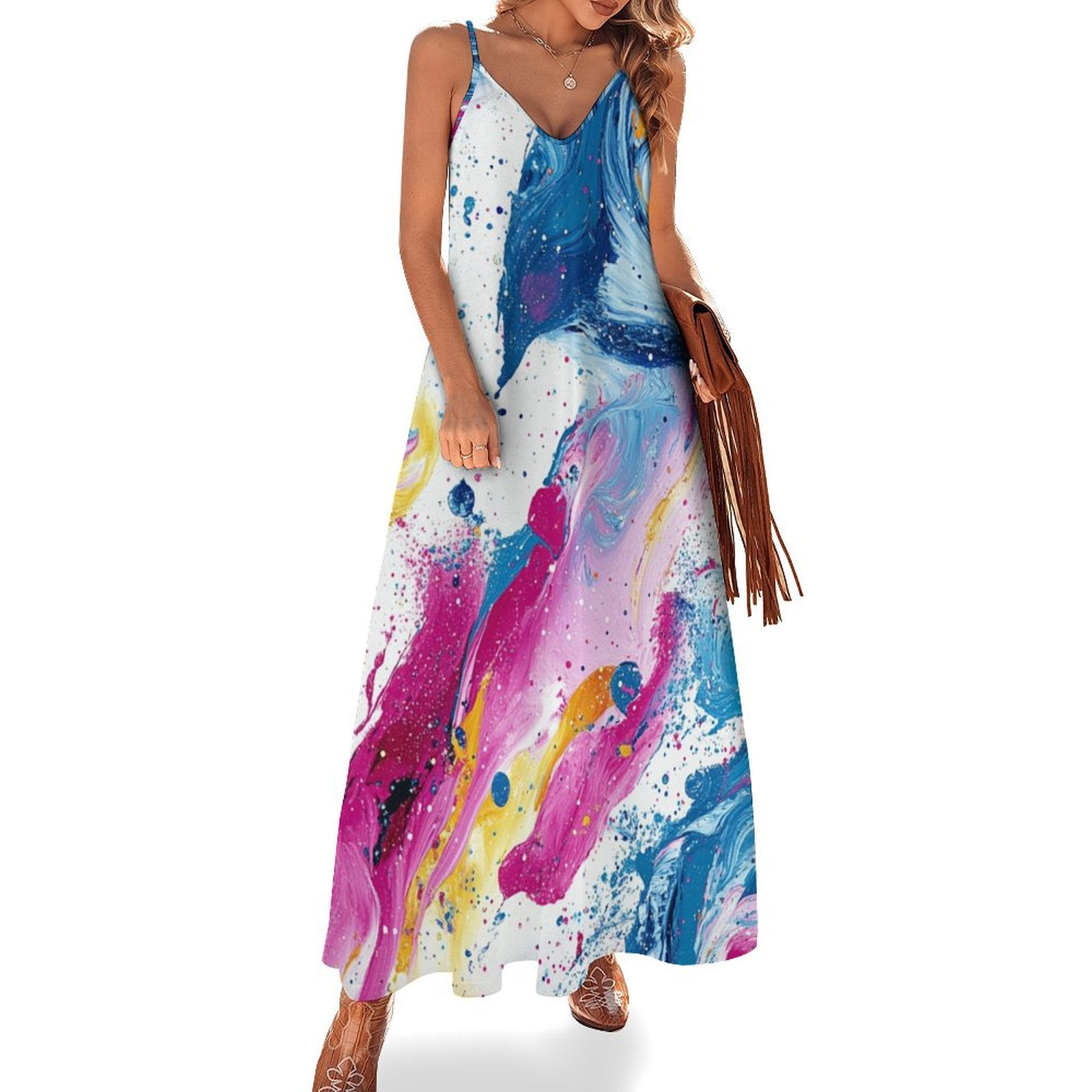 Colorful Tie Dye Vortex Women's Summer Dresses 2025 Beach Casual ...
