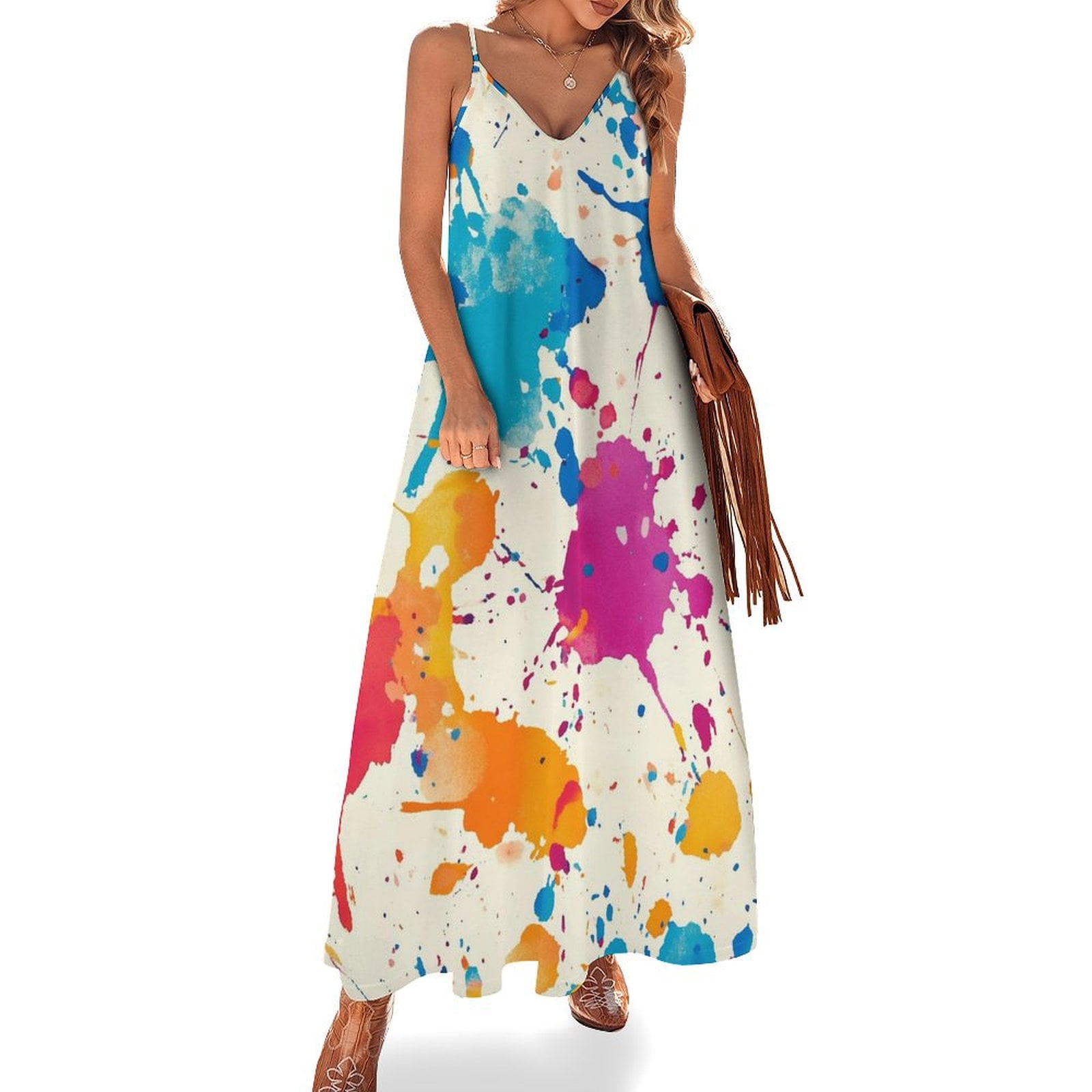 Colorful Tie Dye Vortex Womens Summer Dresses Casual Sleeveless Tshirt ...