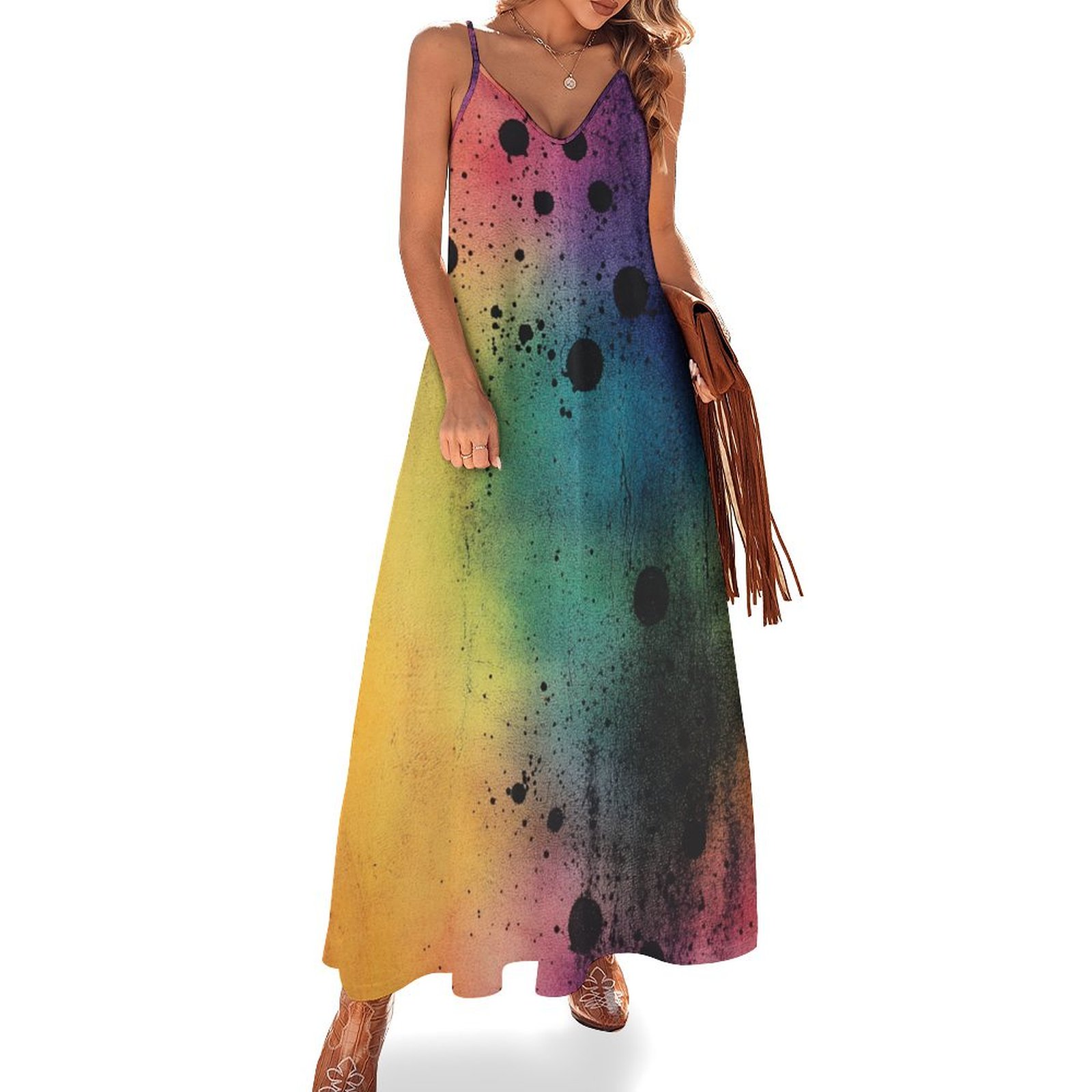 Colorful Tie Dye Vortex Womens Summer Dresses Casual Sleeveless Tshirt ...