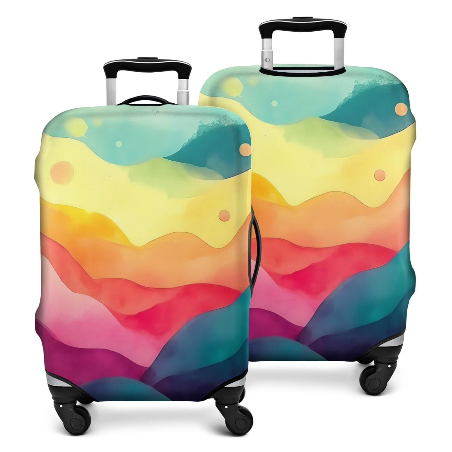 Colorful Tie Dye Wave Pattern Luggage Cover Fashion Suitcase Cover ...