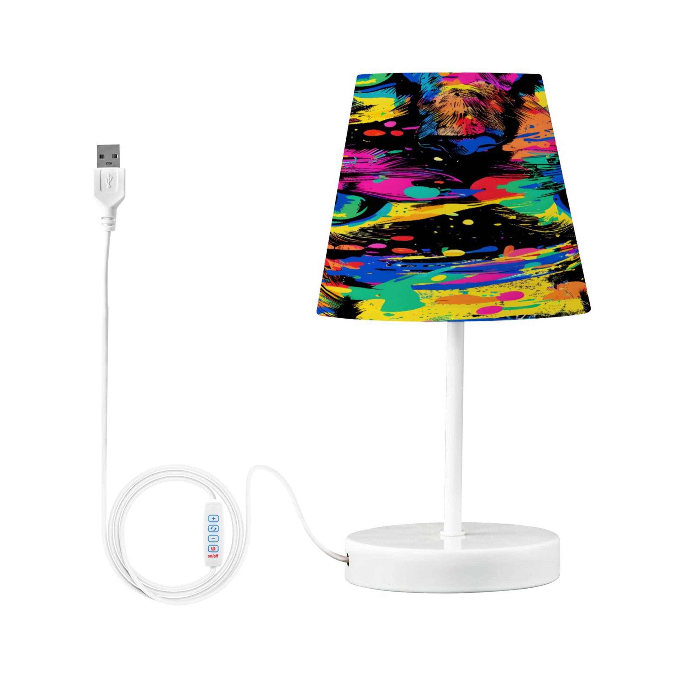 Colorful Tiger Eyes Desk Lamp LED Table Nightstand Lamps with 3 Color ...
