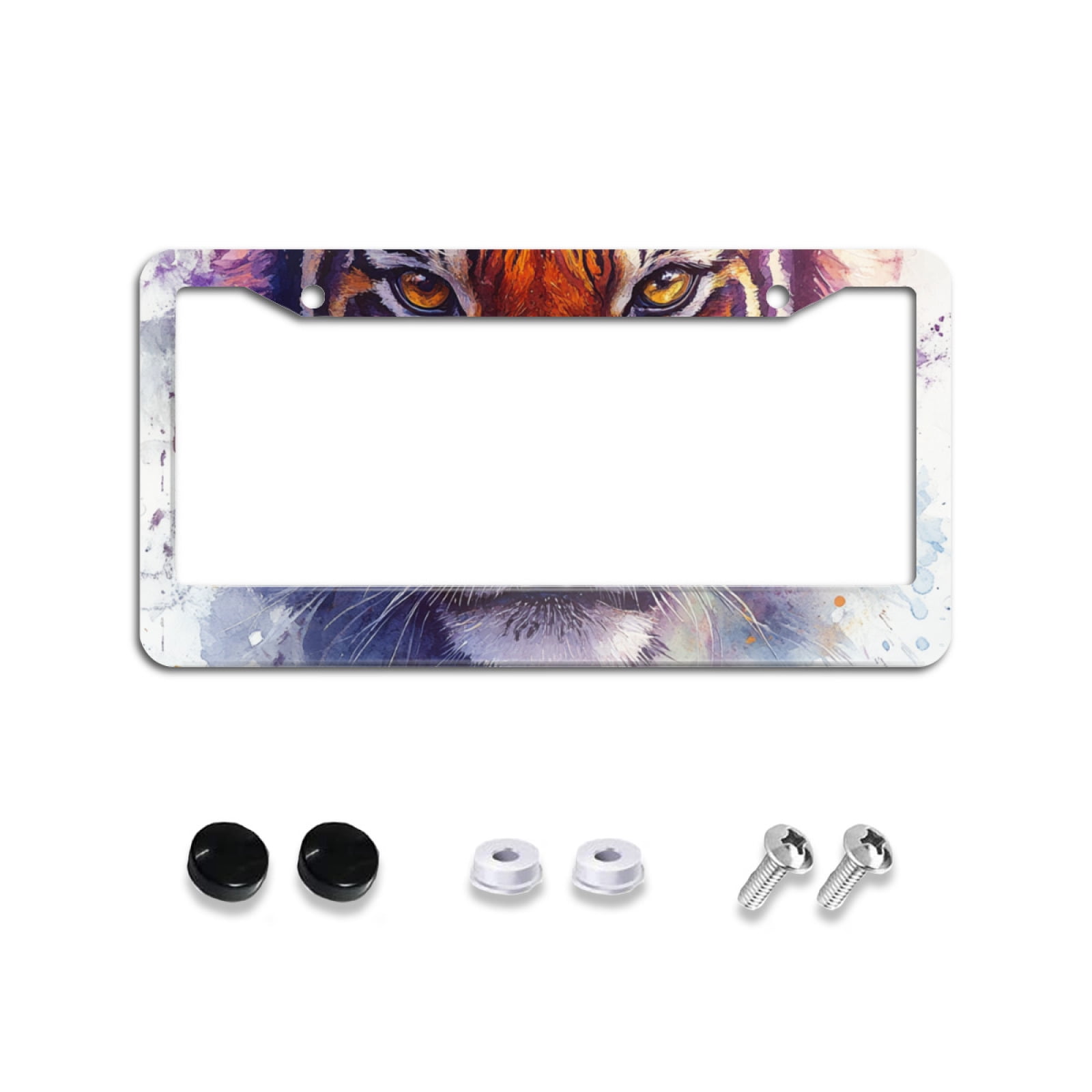 Colorful Tiger License Plate Frames for Women Men Car Plate Holder ...