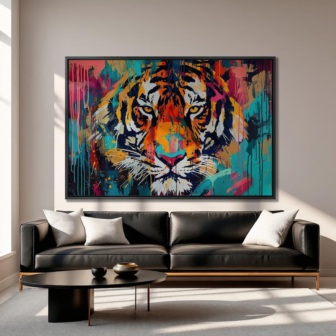 Colorful Tiger Poster Modern Feline Wall Art, 8x12 UNFRAMED - Walmart.com
