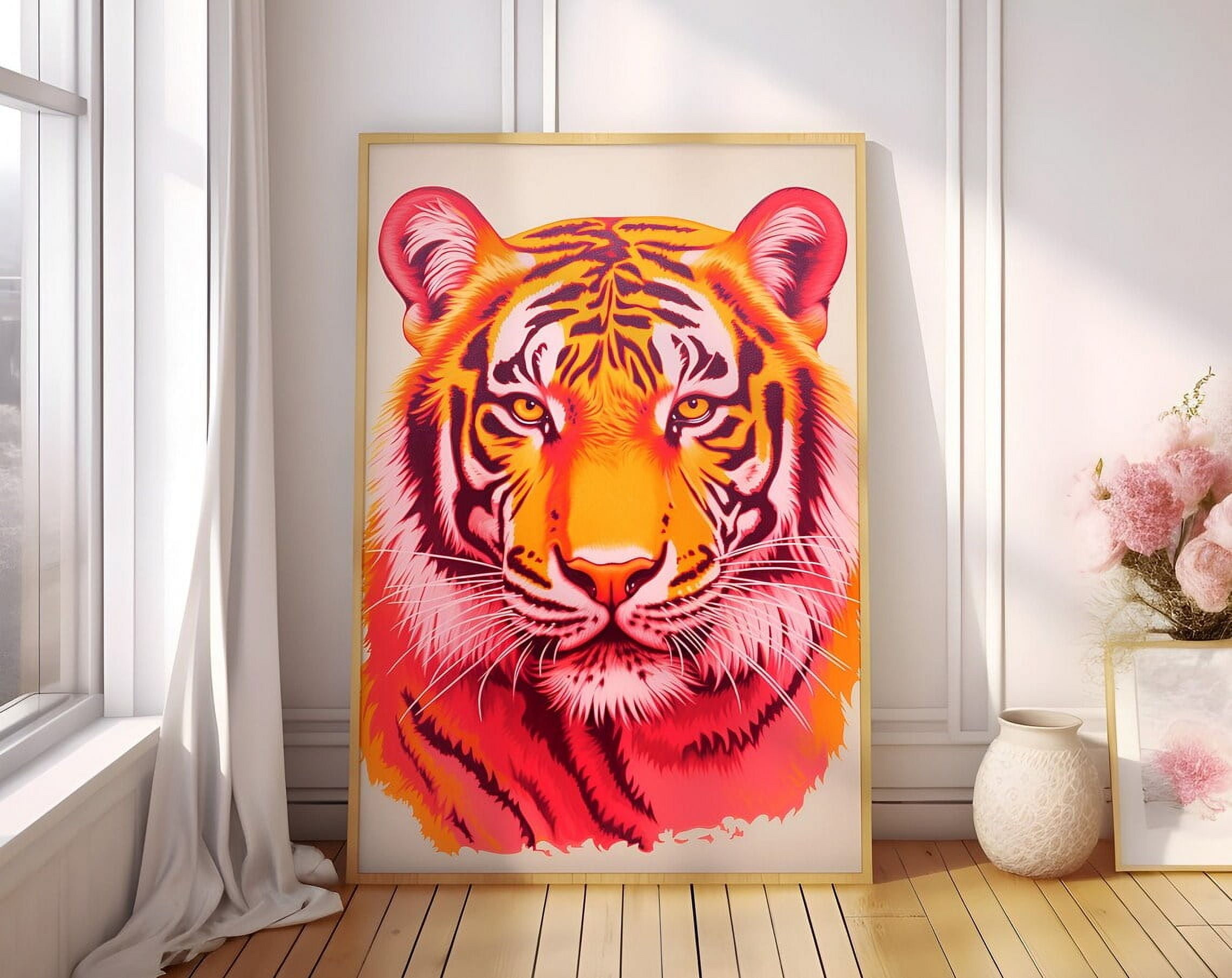 Colorful Tiger Poster Print - Pop Art Room Decor - Funky Wall Art ...