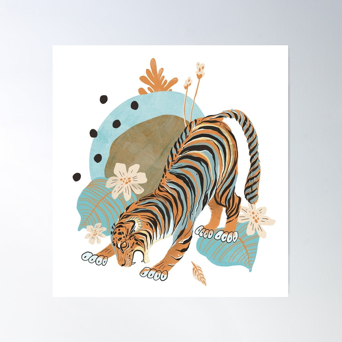 Colorful Tiger Poster Wall Art, Modern Wall Decor For Living Room ...