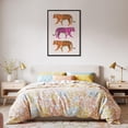 Colorful Tiger Wall Art Poster Modern Jungle Animal Pink And Orange ...