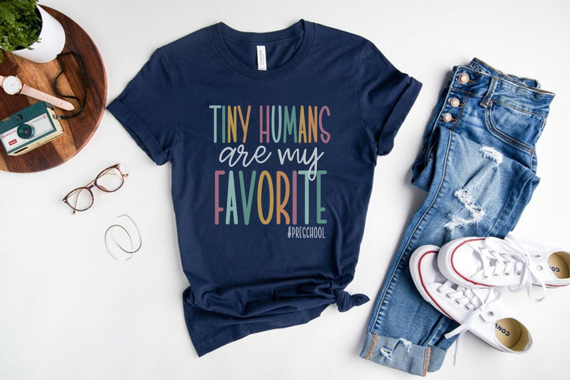 Colorful Tiny Humans Are My Favorite T-Shirt for Preschool Teachers ...