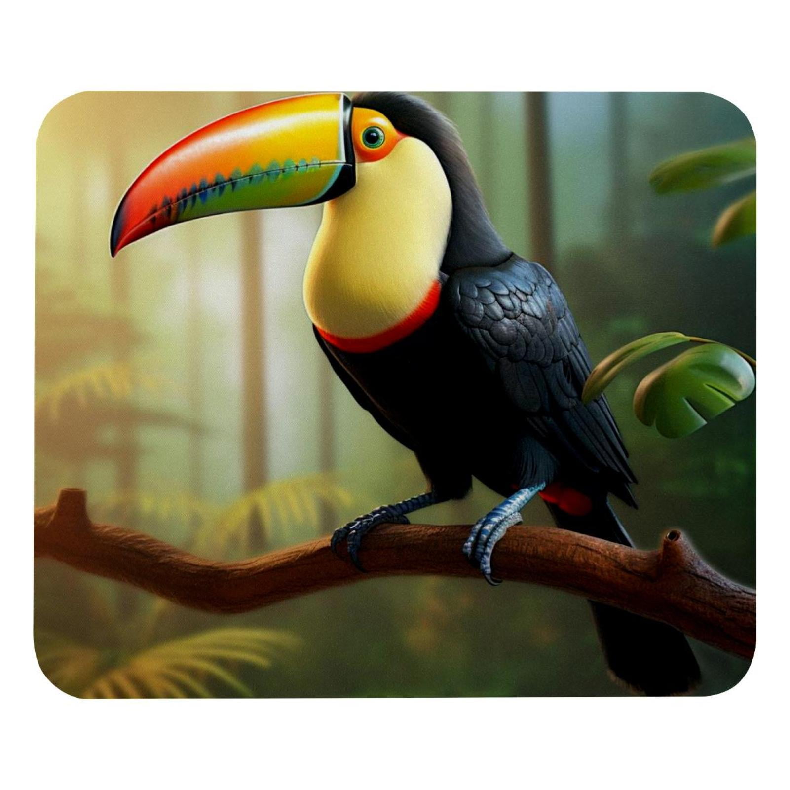 Colorful Toucans Birds Pattern Mousepad Square Thickness 2mm Desk Mat Office Home Use Gift ...