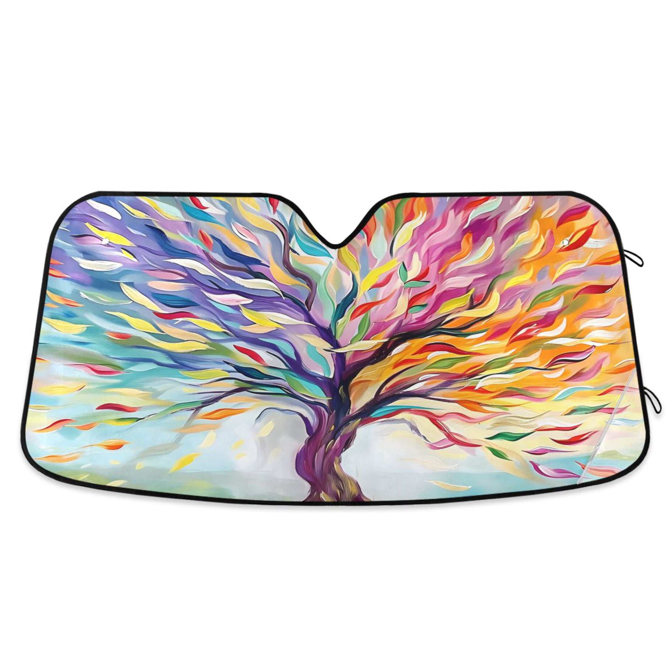 Colorful Tree Bright Color Leaves Windshield Sun Shade Automobile Visor ...