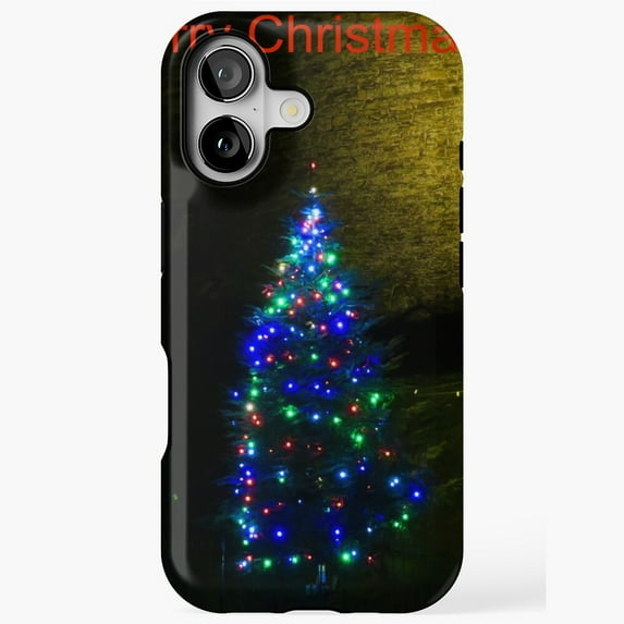 Colorful Tree Merry Christmas And Happy Holidays with iPhone 17 through ...