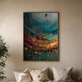 Colorful Tree Trunk Wildflower Wall Art Abstract Wood Grain Rustic ...