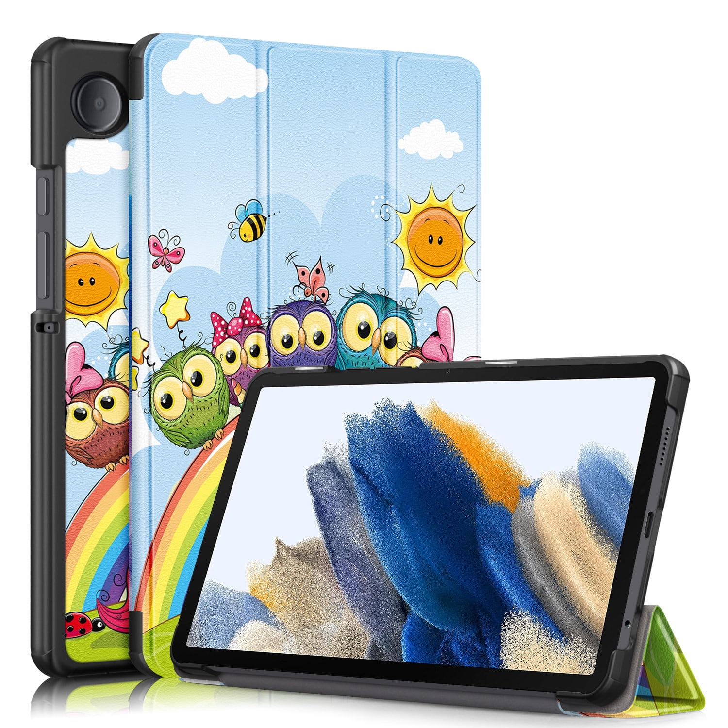 Colorful Tri-Fold PC Hard Shell Tablet Case - Protective Cover for ...
