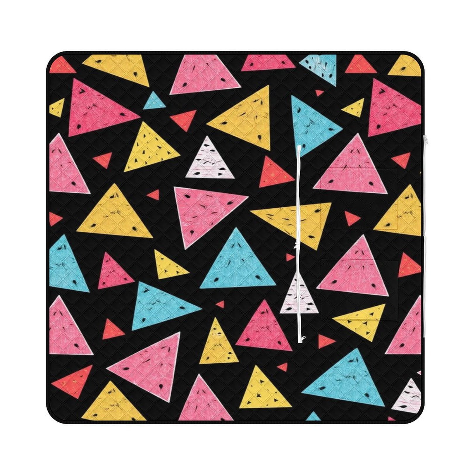 Colorful Triangle Pattern Beach Mats Outdoor Foldable Camping Mat Anti ...