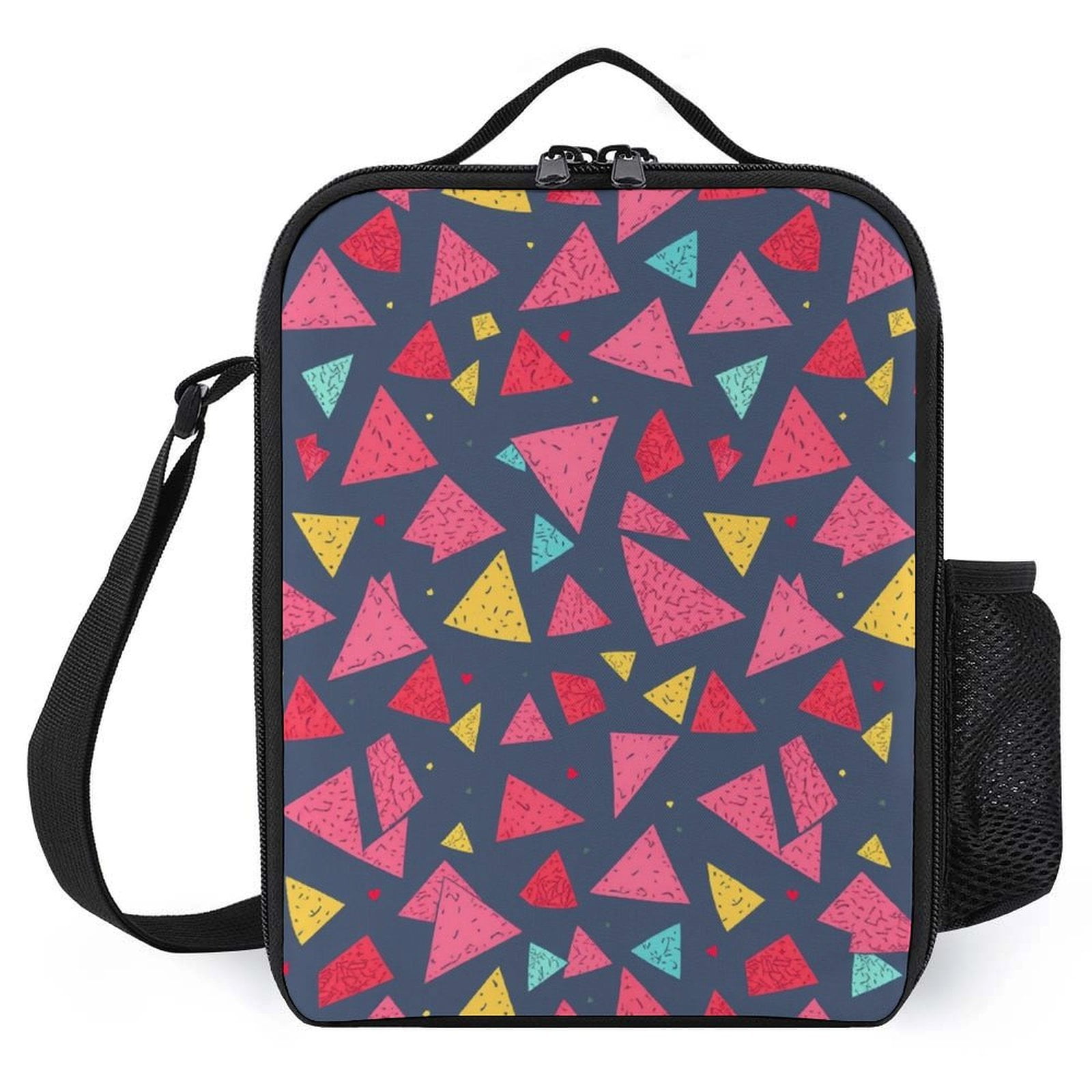 Colorful Triangle Pattern Single Crossbody Bag, Handbag, Men's And ...