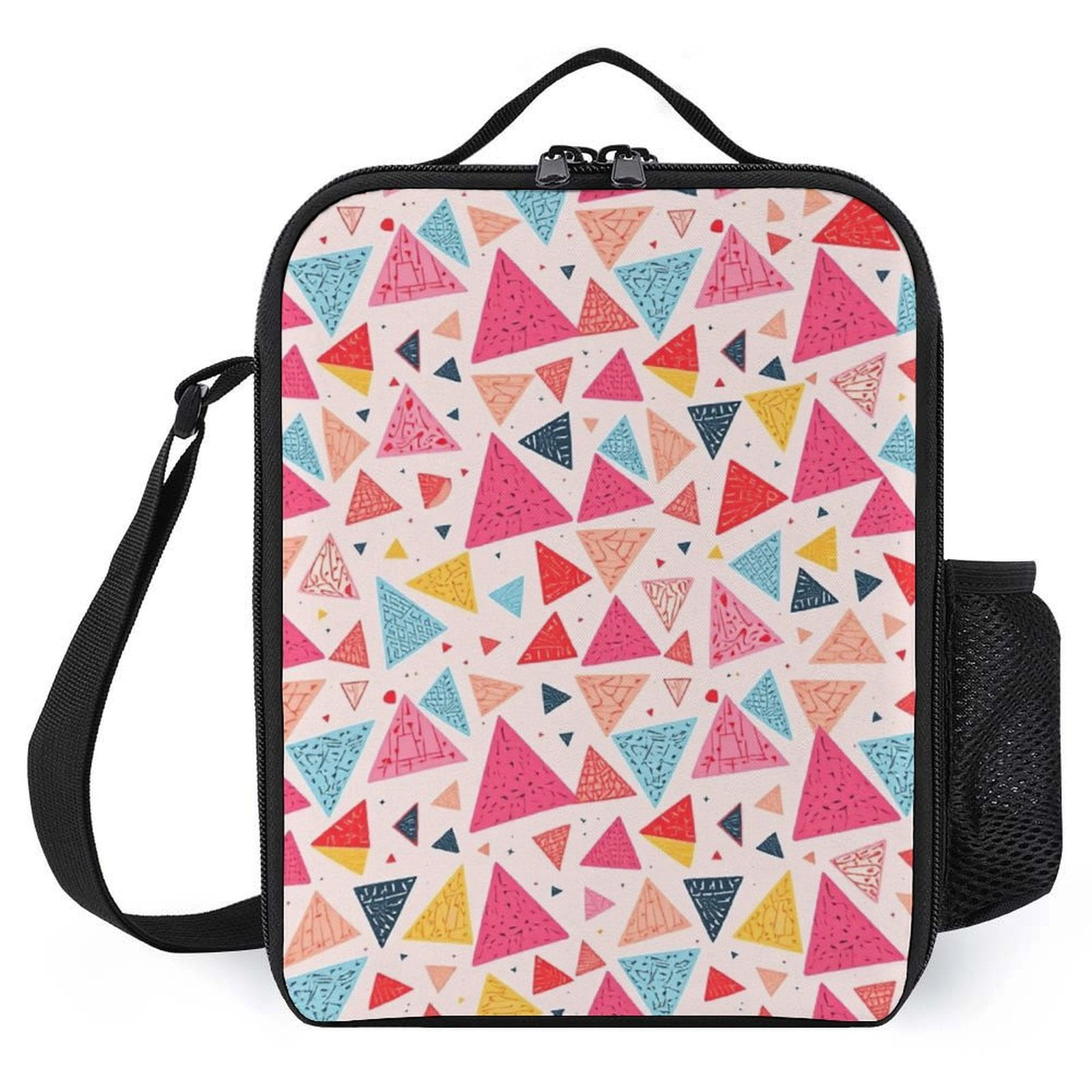 Colorful Triangle Pattern Single Crossbody Bag, Handbag, Men's And ...