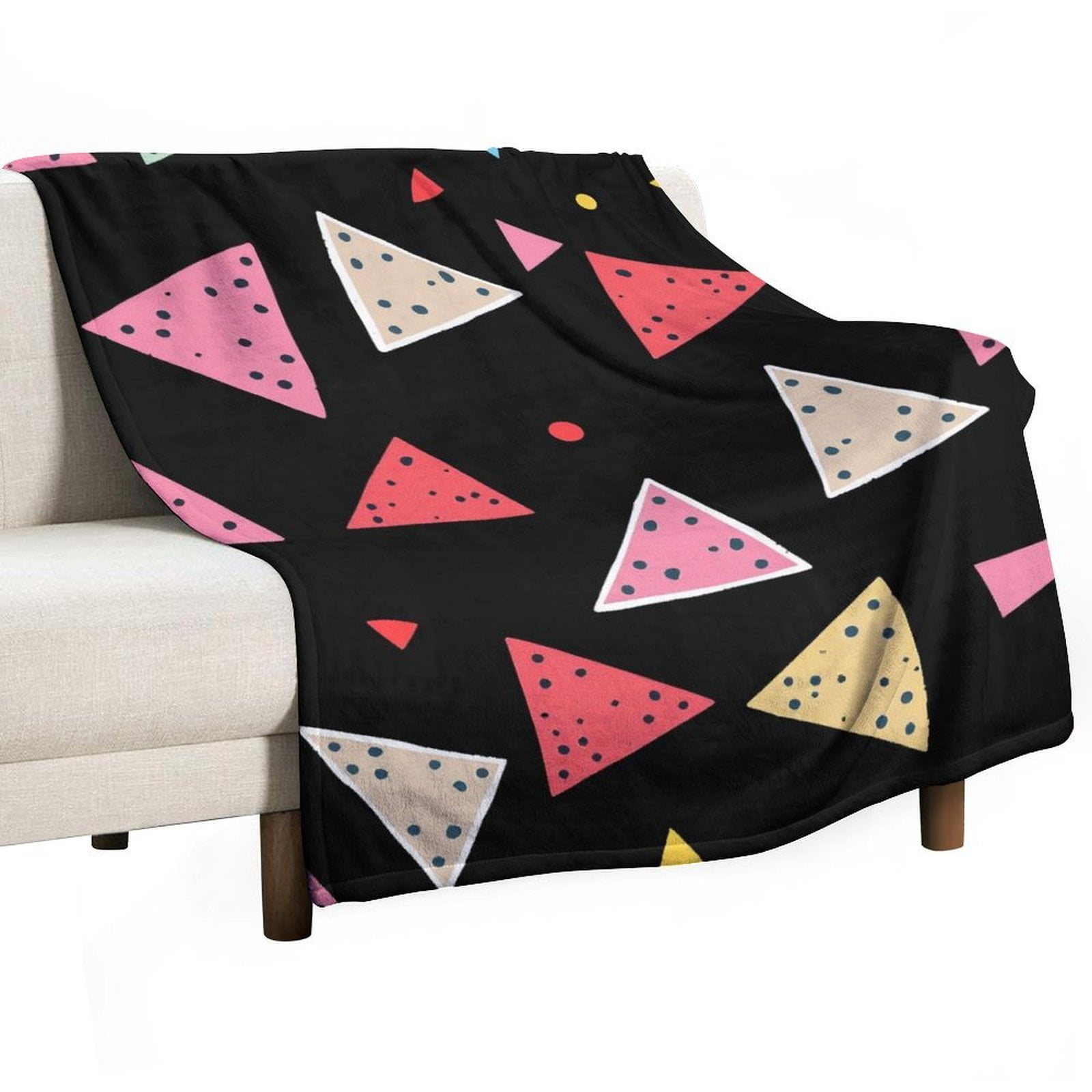 Colorful Triangle Pattern Throw Blanket for Sofa Luxury Home Interior ...
