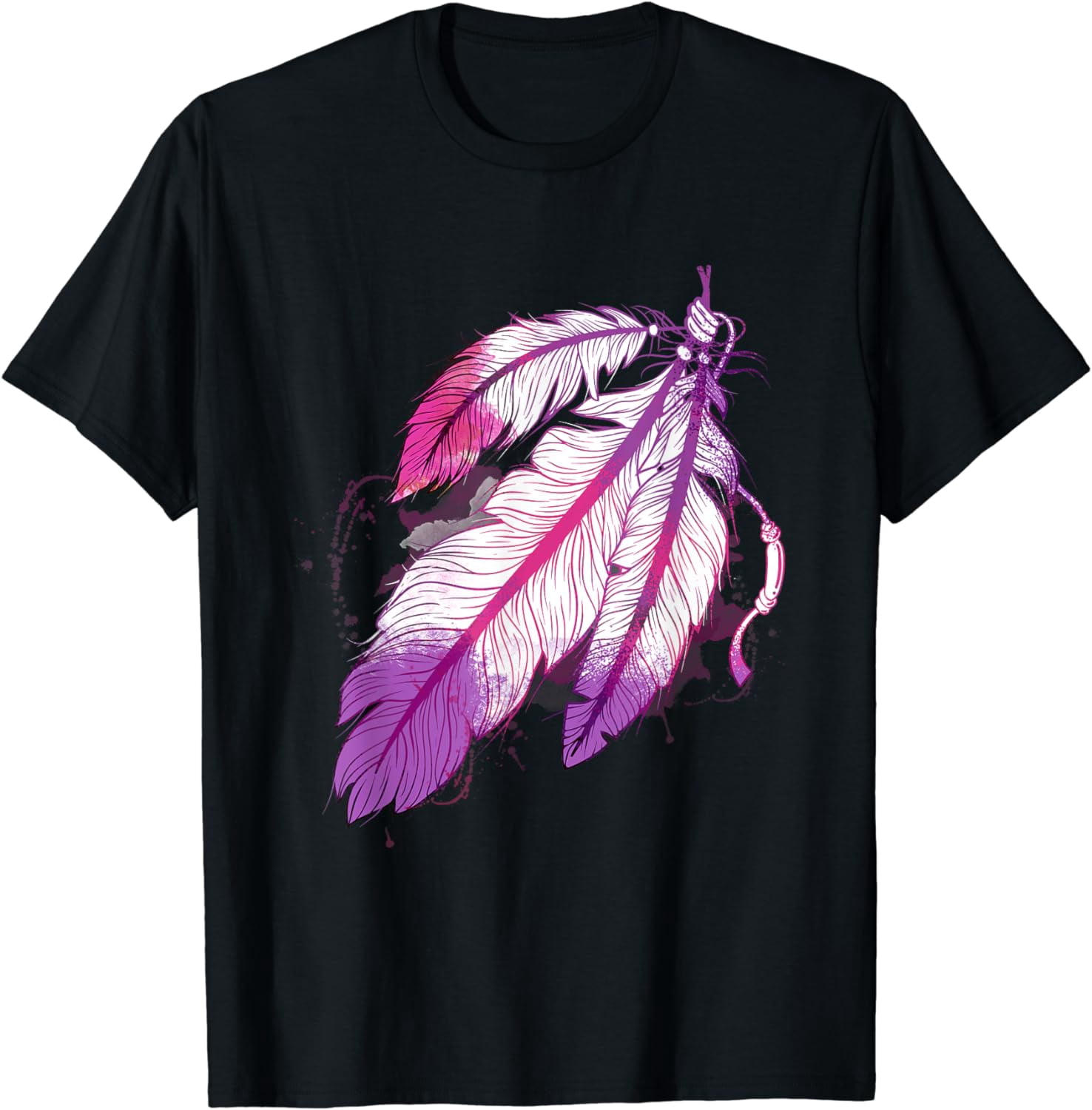 Colorful Tribal Feathers - Native American Indian Indigenous T-Shirt ...