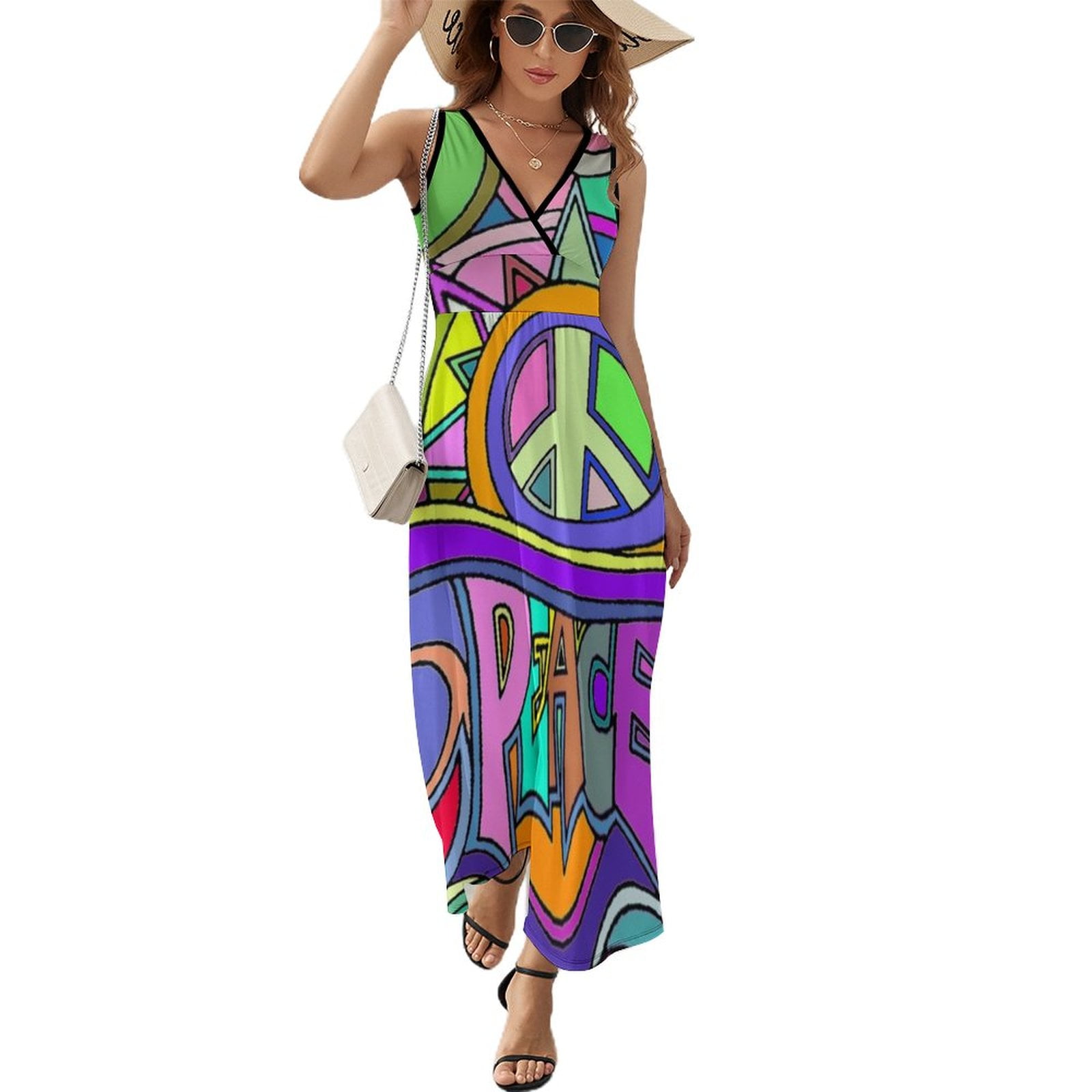 Colorful Trippy Hippy Art Sleeveless Dress elegant party dresses for ...