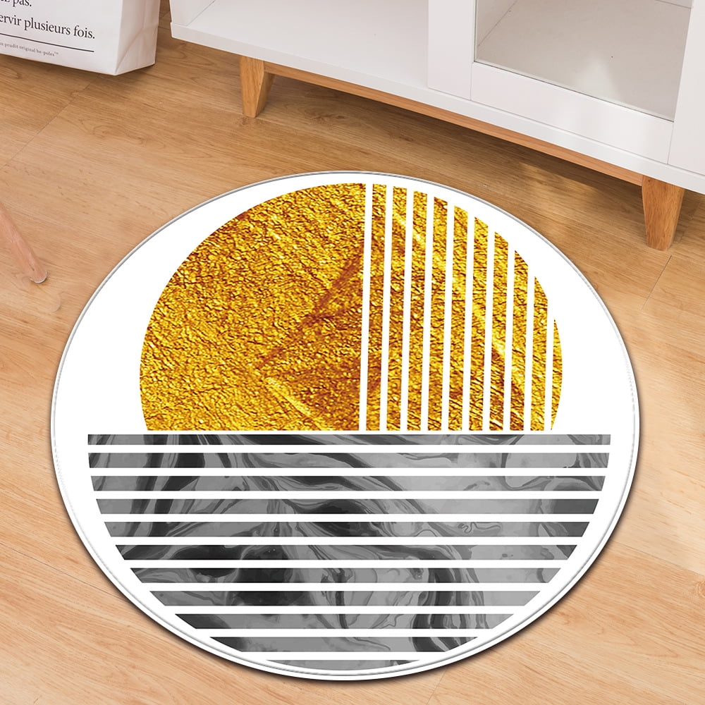 Colorful Trippy Swirl Modern Round Carpet Bedroom Floor Headboard ...