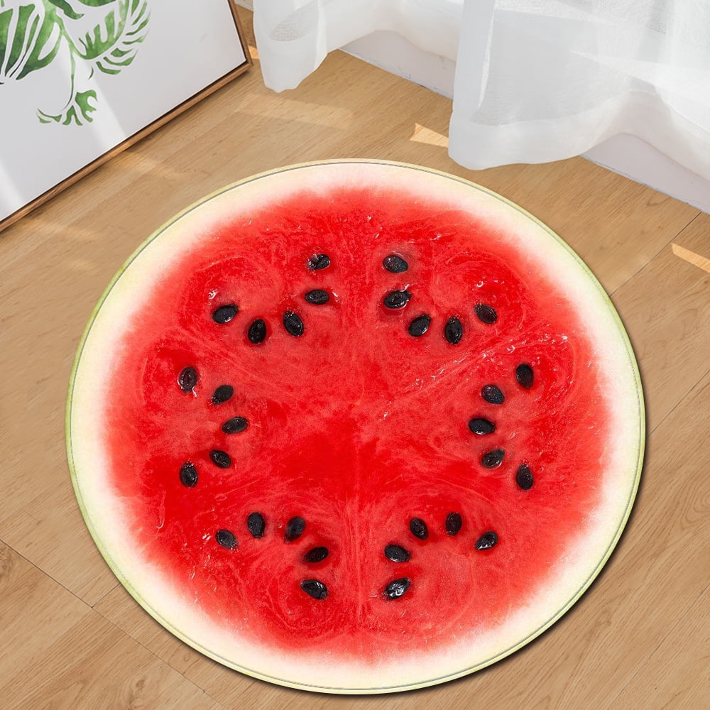 Colorful Trippy Swirl Modern Round Carpet Bedroom Floor Headboard ...