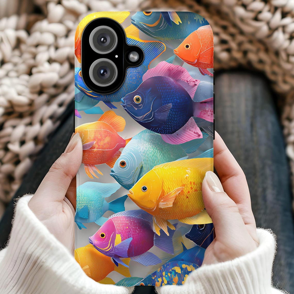 Colorful Tropical Fish Ocean Sea Life Pattern for iPhone 17 16 15 14 13 ...