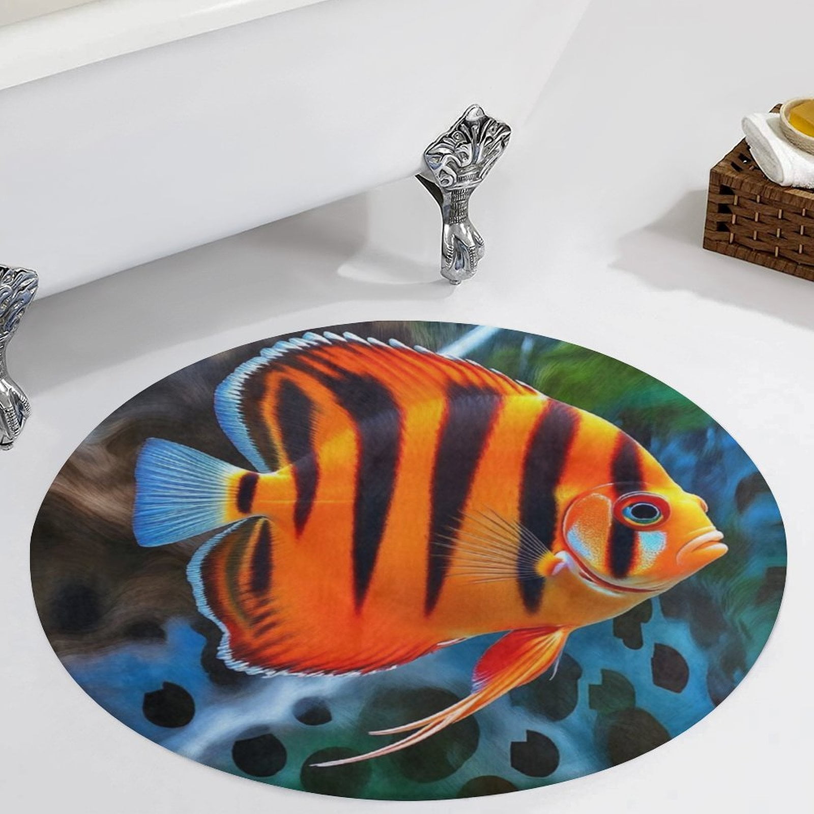 Colorful Tropical Fish Print(1) Round Area Carpets Living Room Room ...