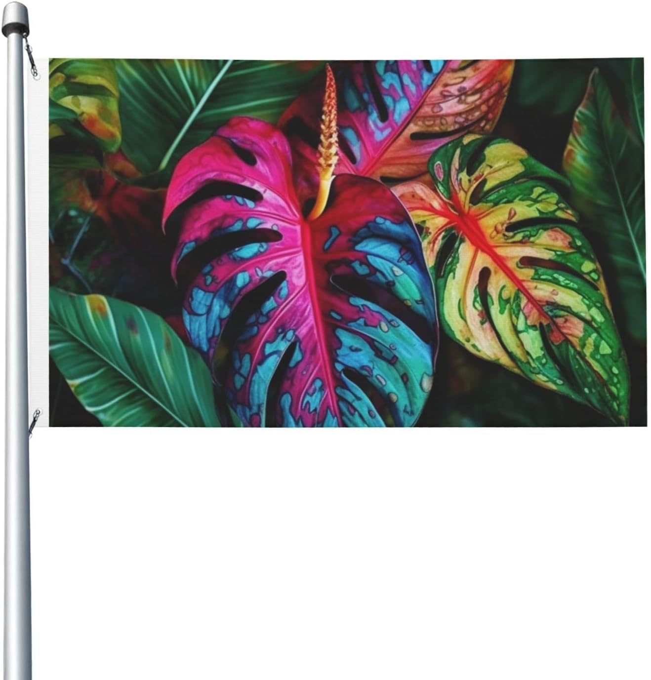 Colorful Tropical Leaf Flag 3x5 ft Garden Flag Welcome Spring Summer ...