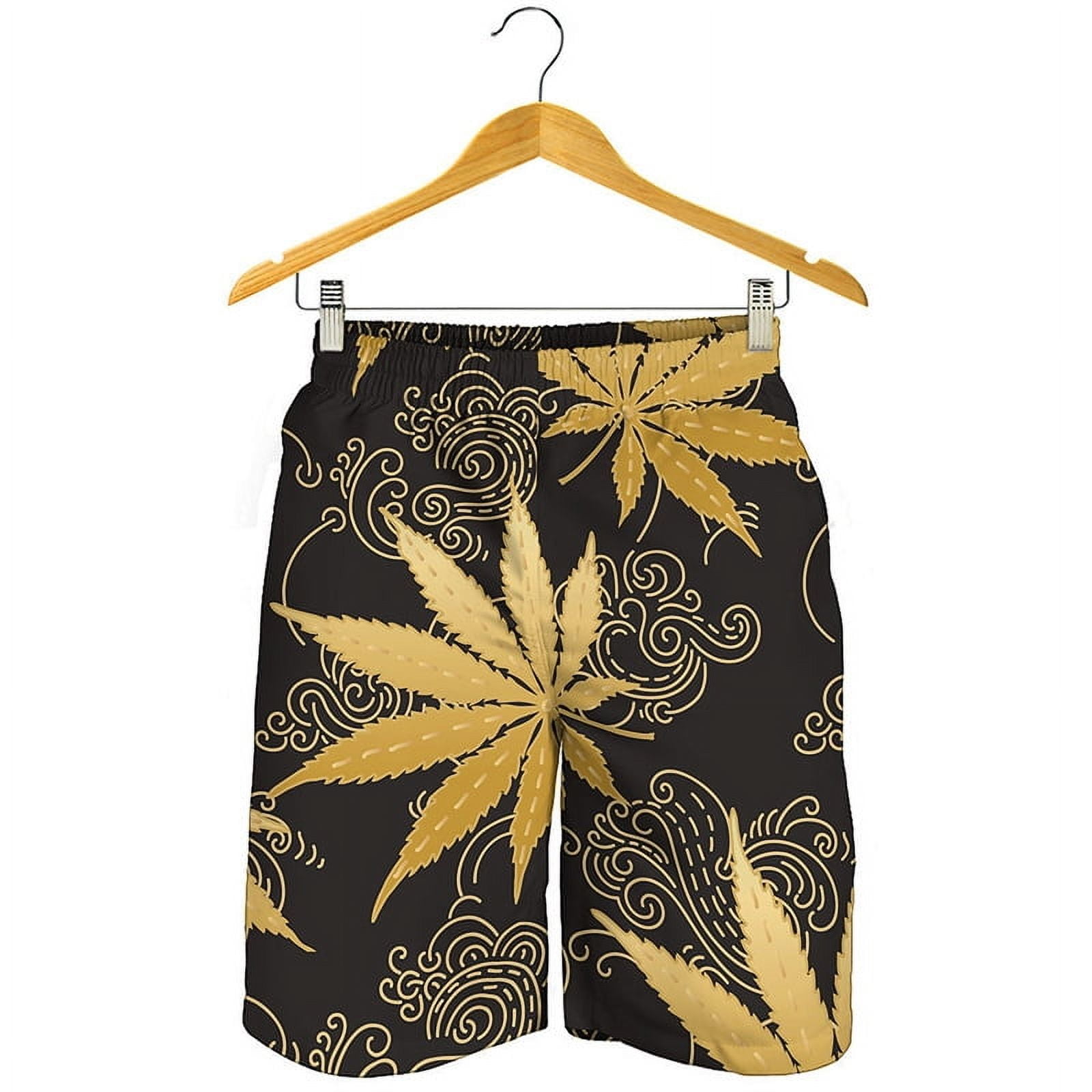 Colorful Tropical Leaf Graphic Beach Shorts For Men 3D Printed Plants ...