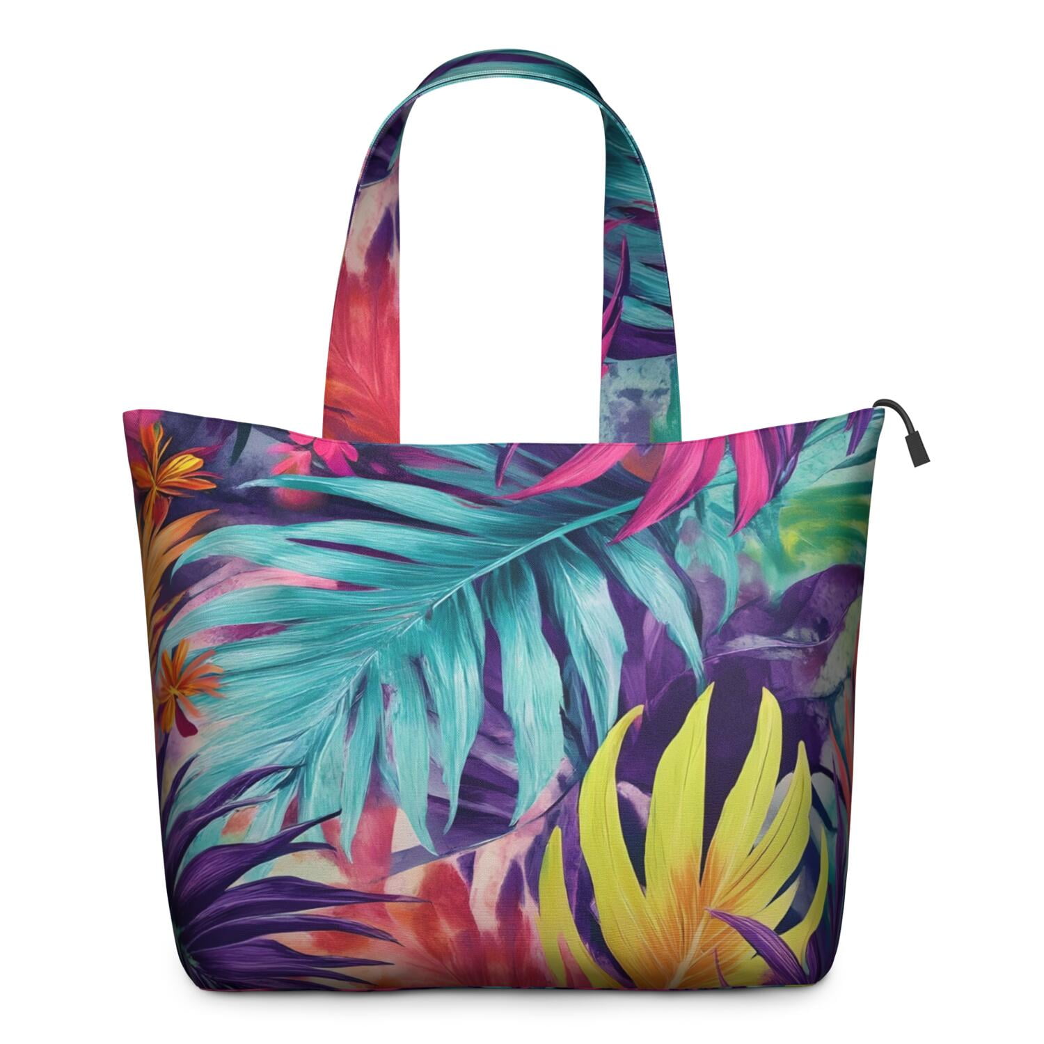 Colorful Tropical Leaf Pattern Travel Tote Bags for Women Carry On ...