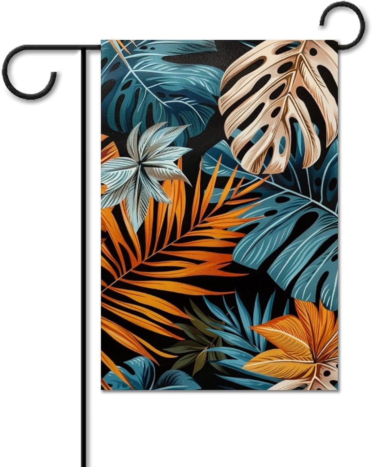 Colorful Tropical Leaves Garden Flags Summer Flag Double Sided Holiday ...