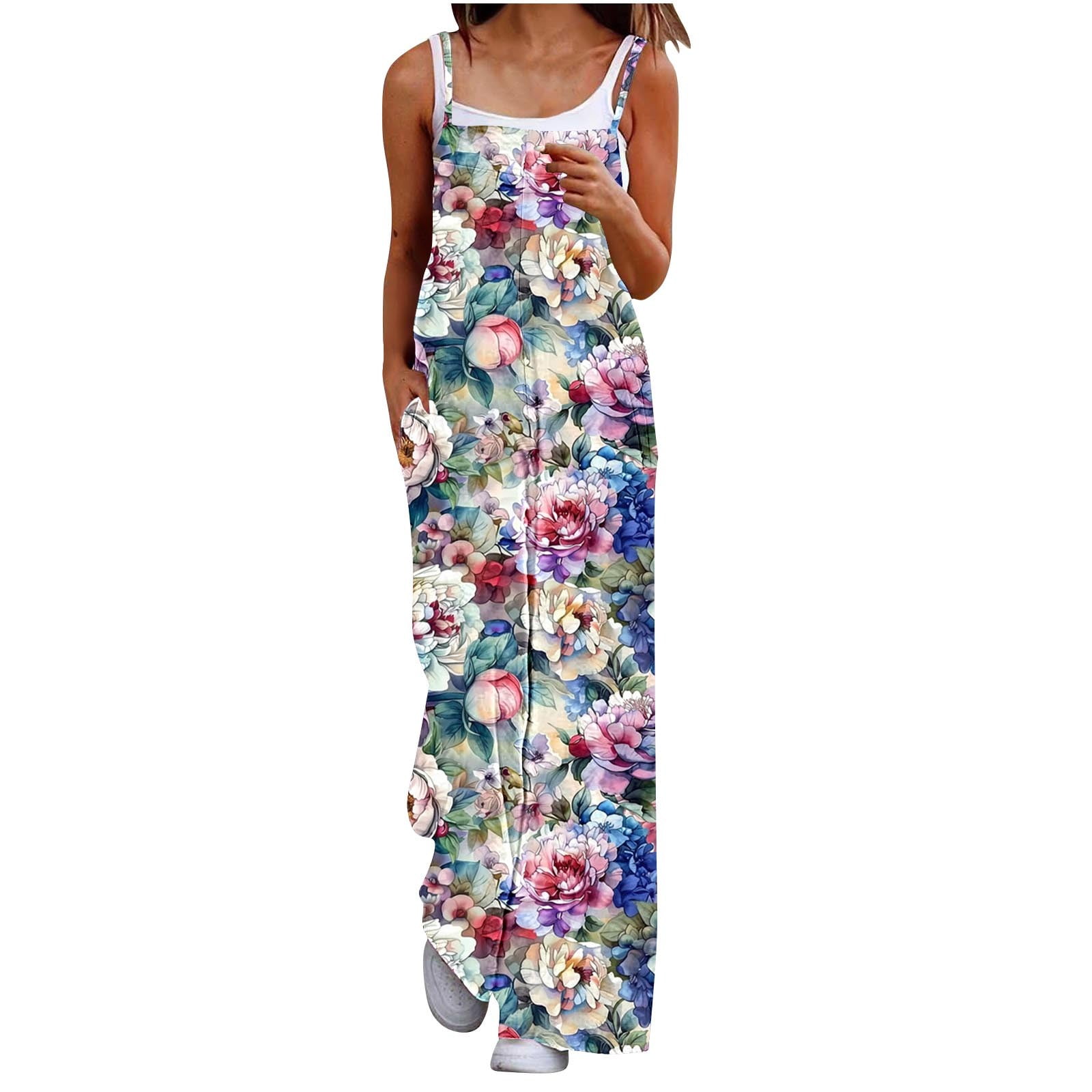 Colorful Trousers Pants for Ladies Summer Fall Flower Loose Fit Casual ...