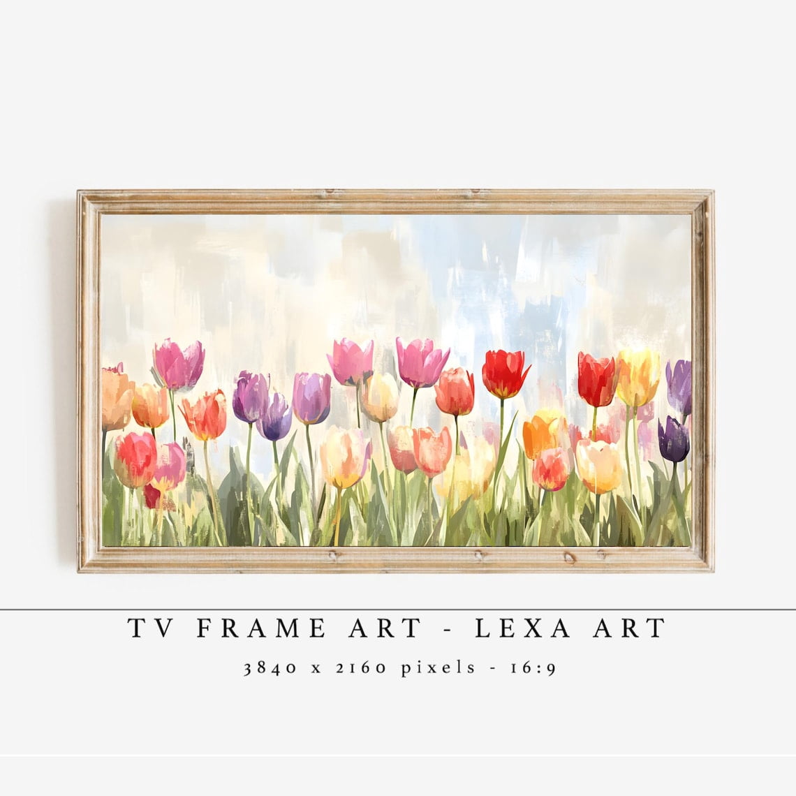 Colorful Tulip Field Spring Floral Pastel Flower Farmhouse Display ...
