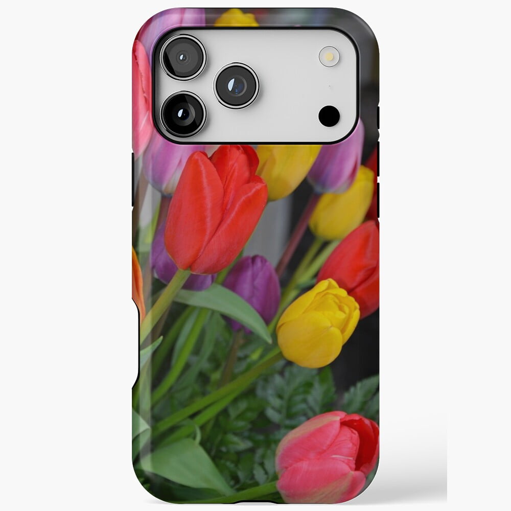 Colorful Tulip Floral Arrangement iPhone Case 17 11 12 13 14 15 16 Pro ...