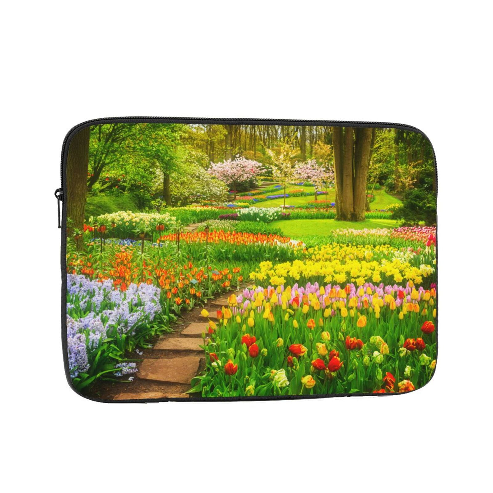 Colorful Tulip Flower Garden 13 inch Portable Laptop Sleeve Compatible ...