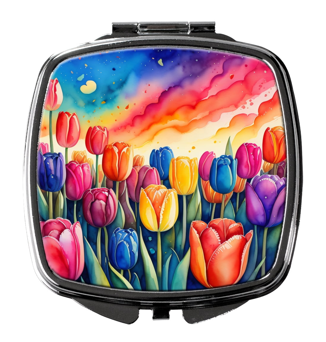 Colorful Tulips Compact Mirror 2.75 in x 3 in - Walmart.com