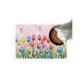Colorful Tulips Doormat Non Slip Diatomaceous Earth Door Mat Absorbent ...