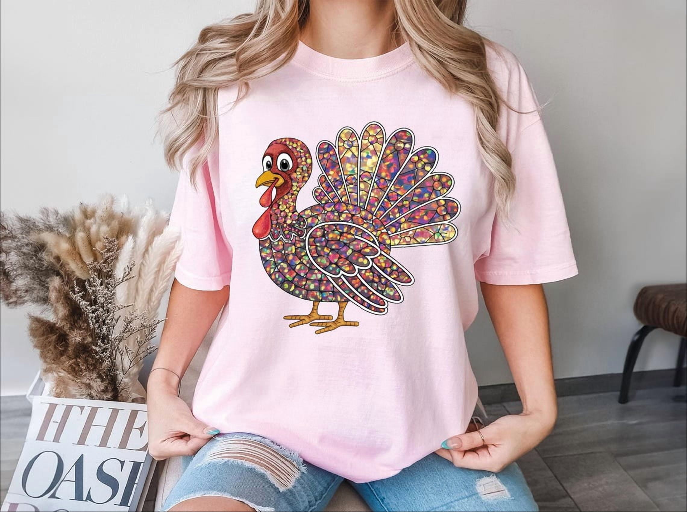Colorful Turkey Shirt, Happy Thanksgiving Turkey T-shirt, Thanksgiving ...